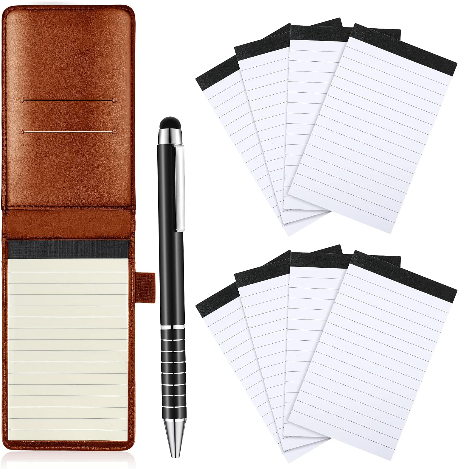 Amazon.com : 13 Pieces Mini Pocket Notepad Set,Included Leather Pocket ...