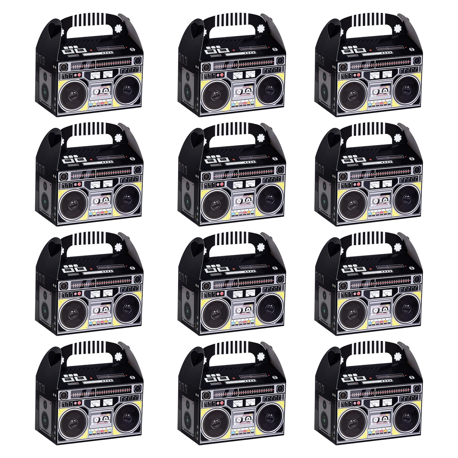 Amazon.com: 12 Pieces 80s 90s Novelty Boom Favor Boxes Boombox Prop ...