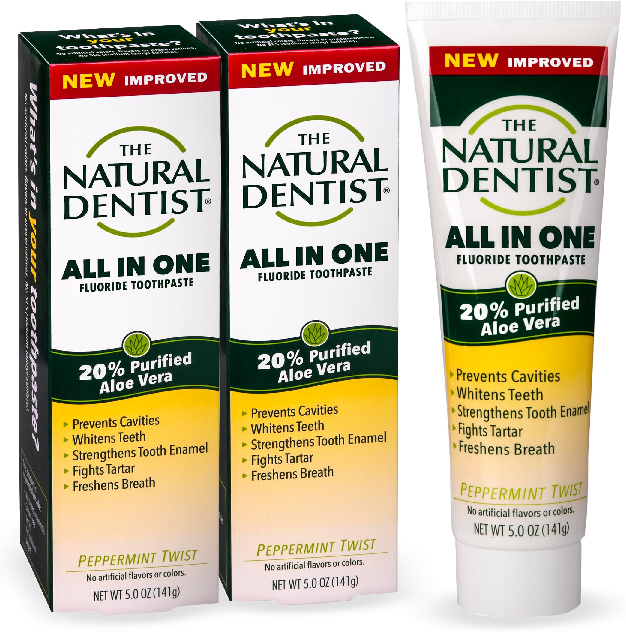 Amazon.com: The Natural Dentist All In One Fluoride Toothpaste, 20% ...