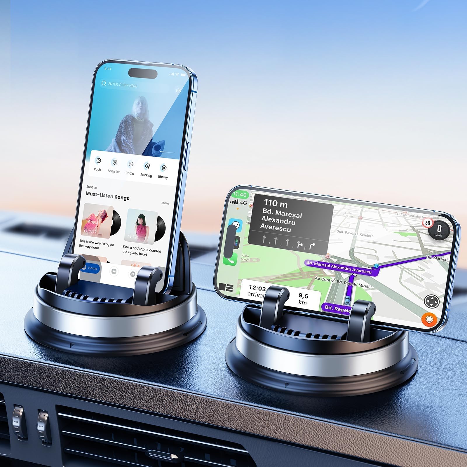 Amazon.com: Universal Dashboard Phone Holder - Super Stable Car Mount ...
