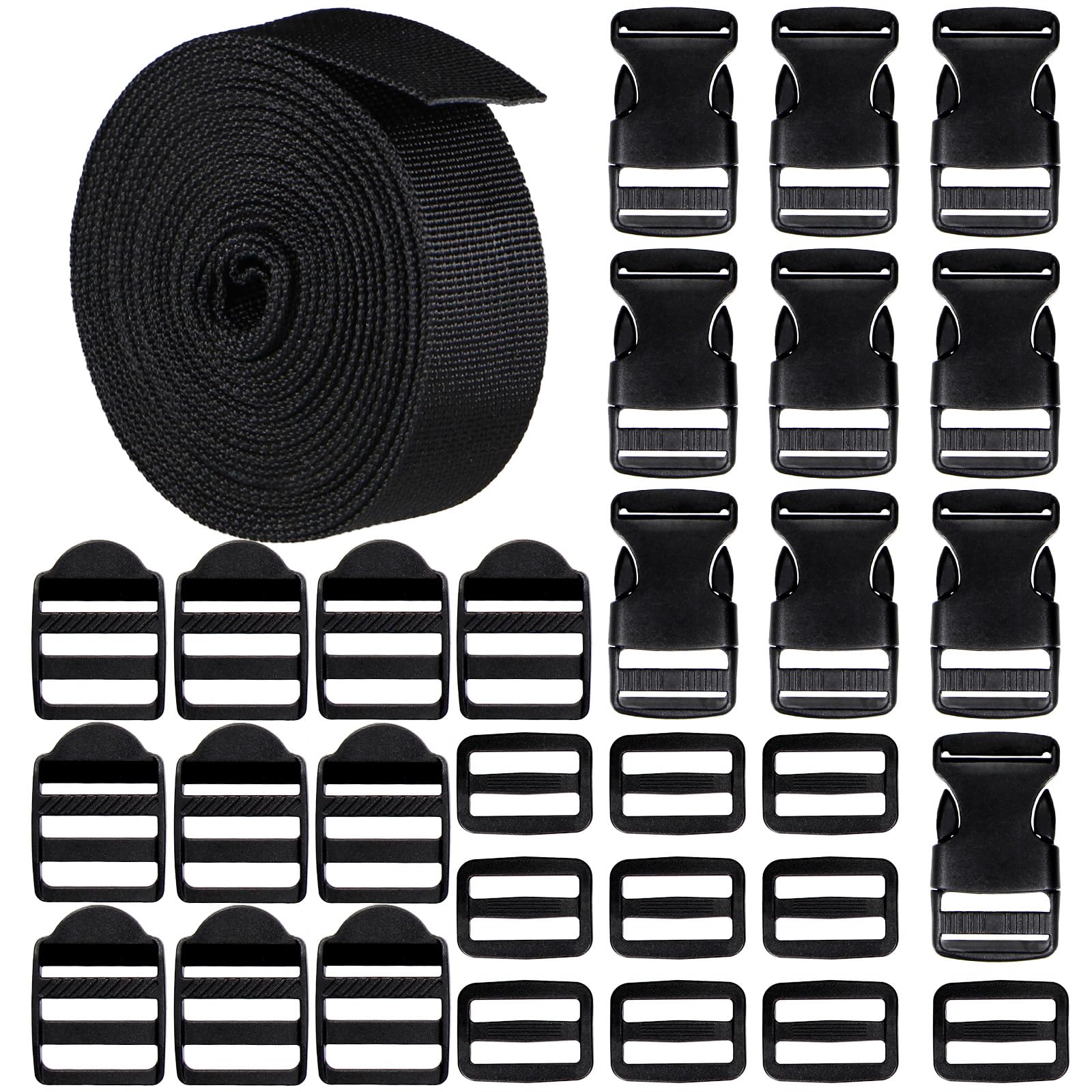 Nylon Heavy Webbing 5M, Wide Black Nylon Webbing, Polypropylene Heavy ...