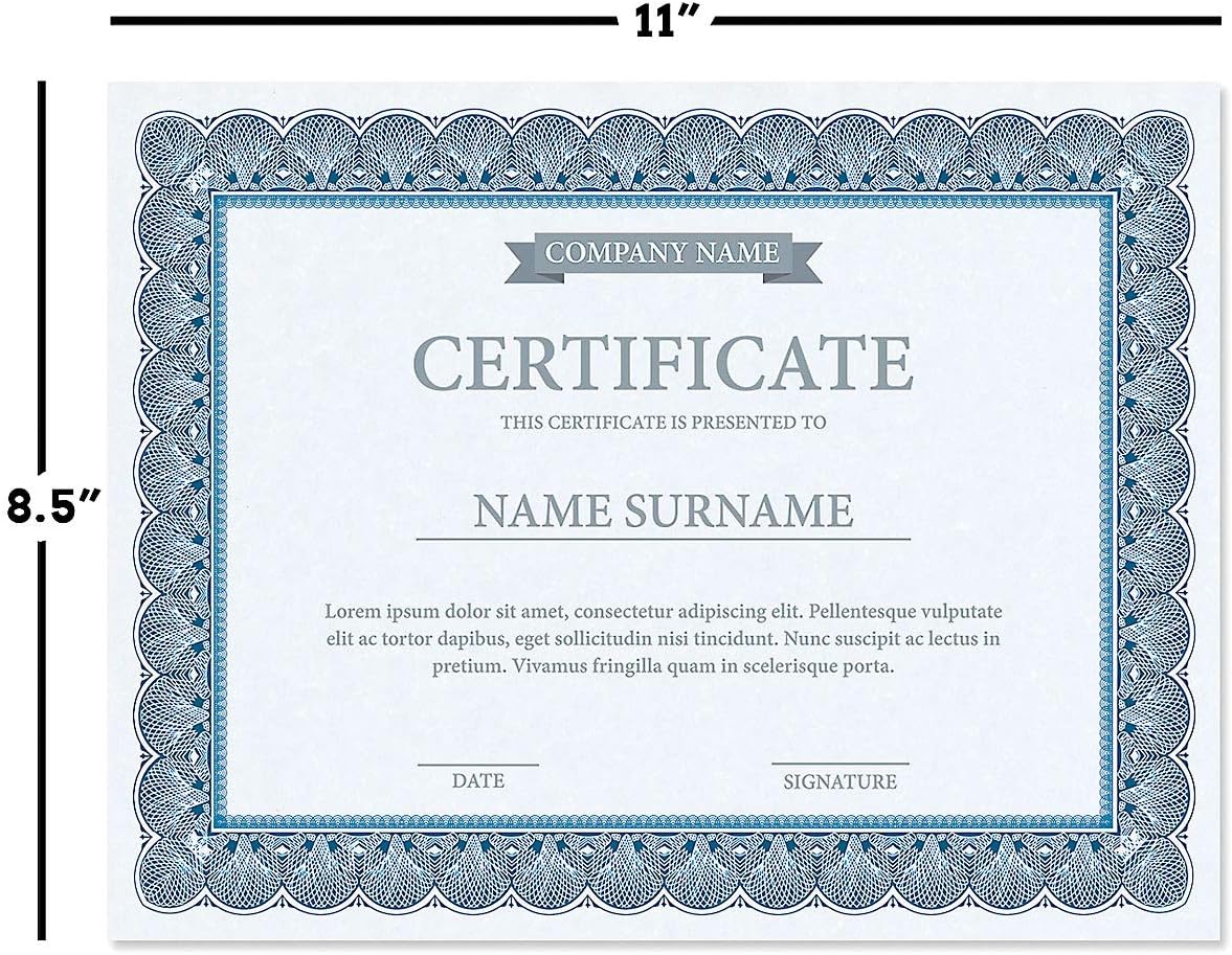 Classic Elite Award Certificate Collection with 25 Certificate Papers ...