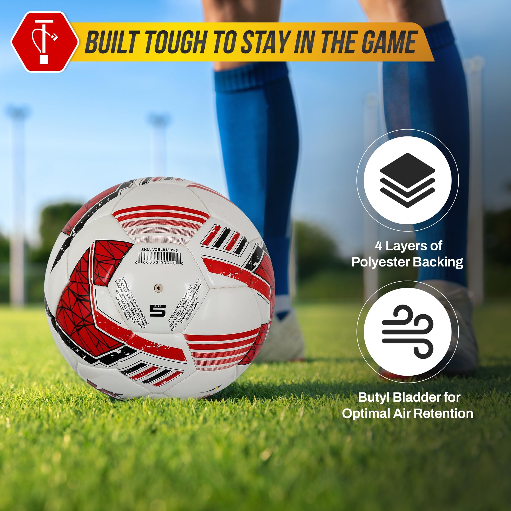 Snapklik.com : Vizari Stadio Match NFHS Soccer Ball For Practice ...