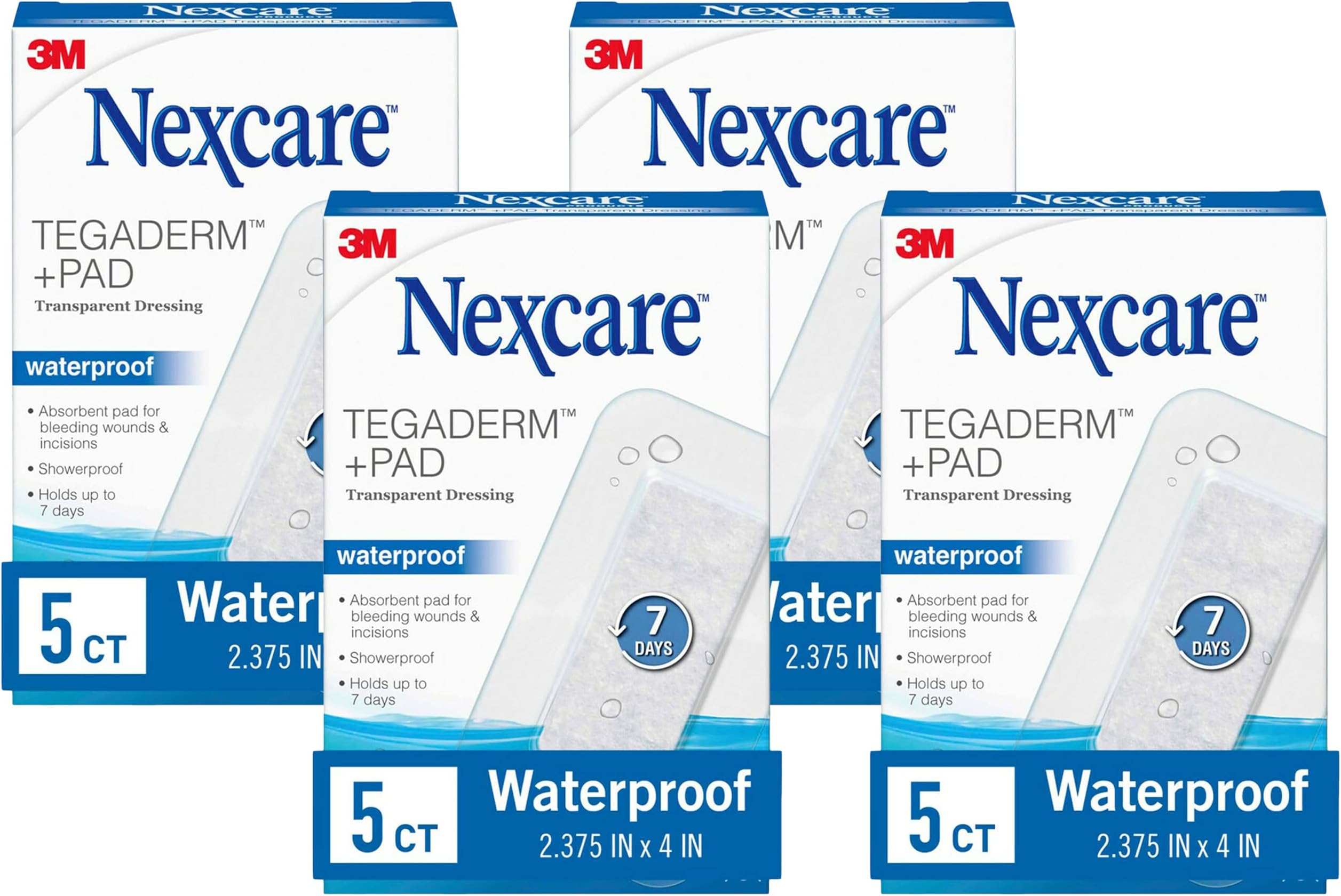 Amazon.com: Nexcare Tegaderm + Pad Transparent Dressing, Absorbent pad ...