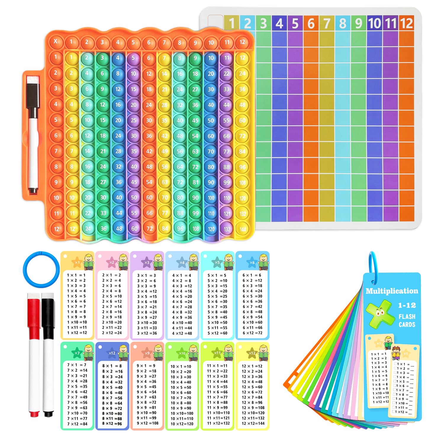 Snapklik.com : Anemeeoke Multiplication Flash Cards + Pop Fidget ...
