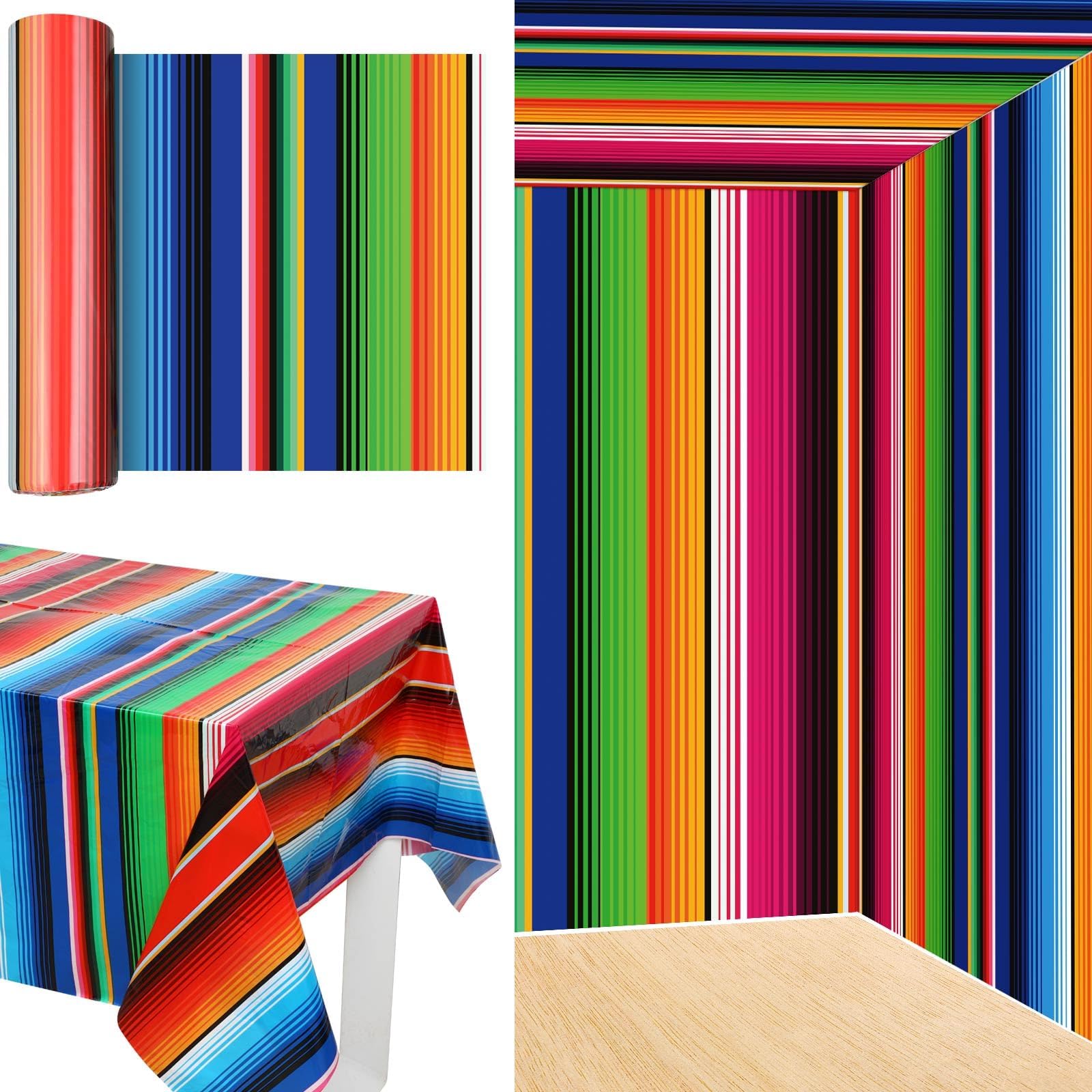 Amazon.com: FuWeave 100 ft Long Mexican Fiesta Tablecloth Roll Serape ...