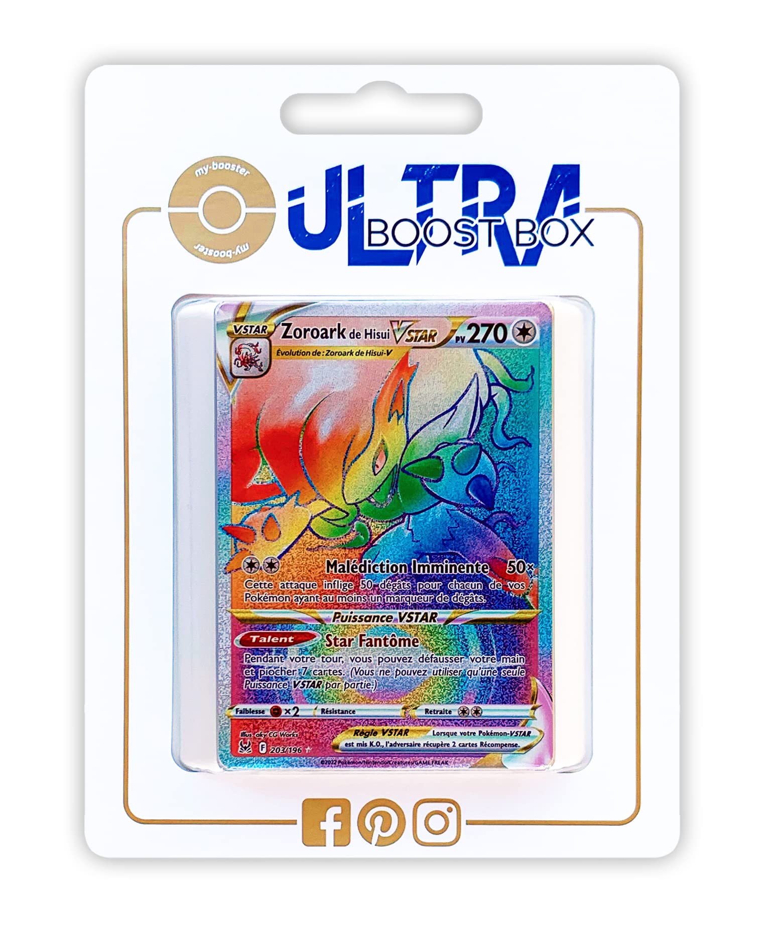 Zoroark De Hisui Vstar Hisuian Zoroark Vstar 203 196 Shiny | Desertcart ...