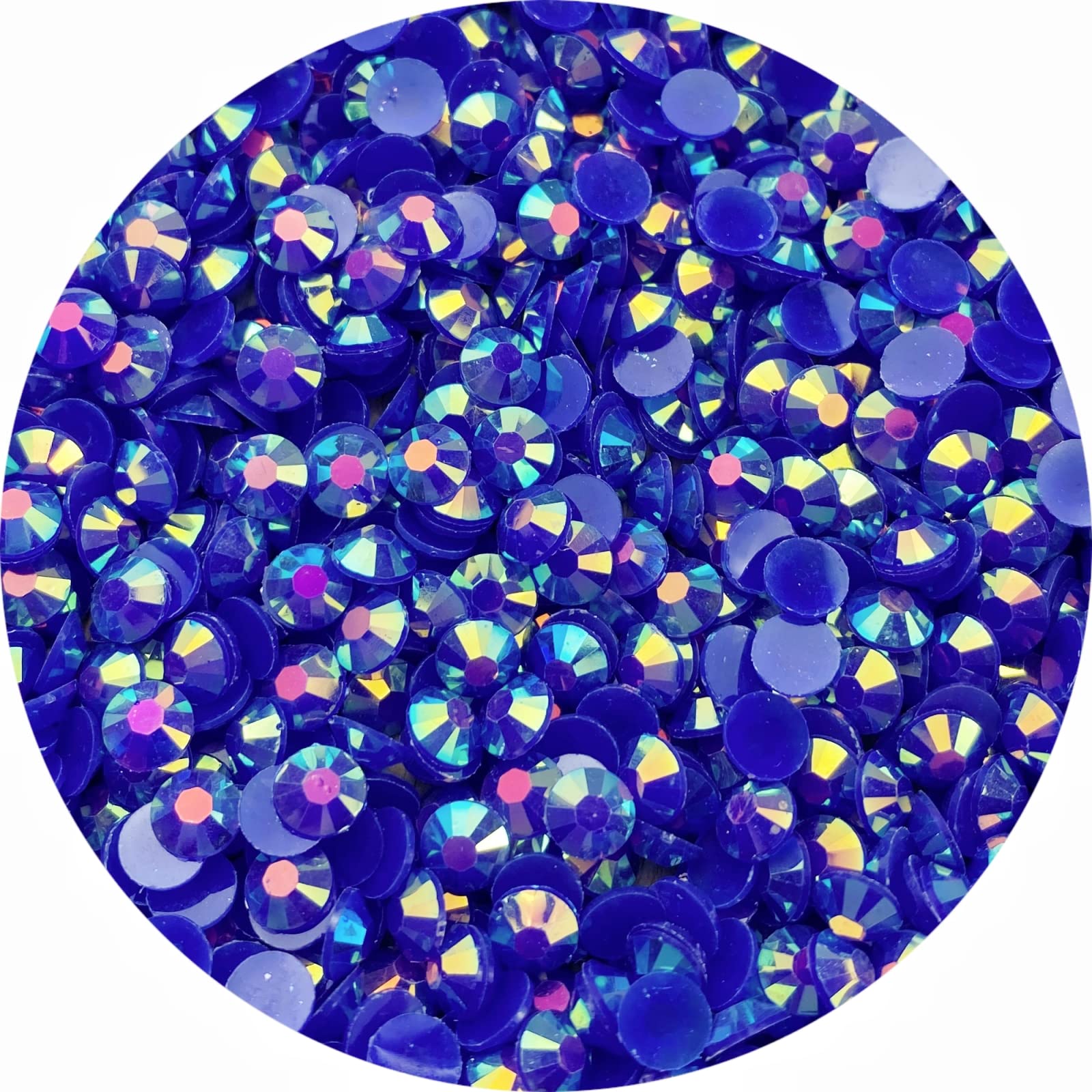 Amazon.com: 1500pcs 5mm Resin Rhinestone AB Color Round Flatback Jelly ...