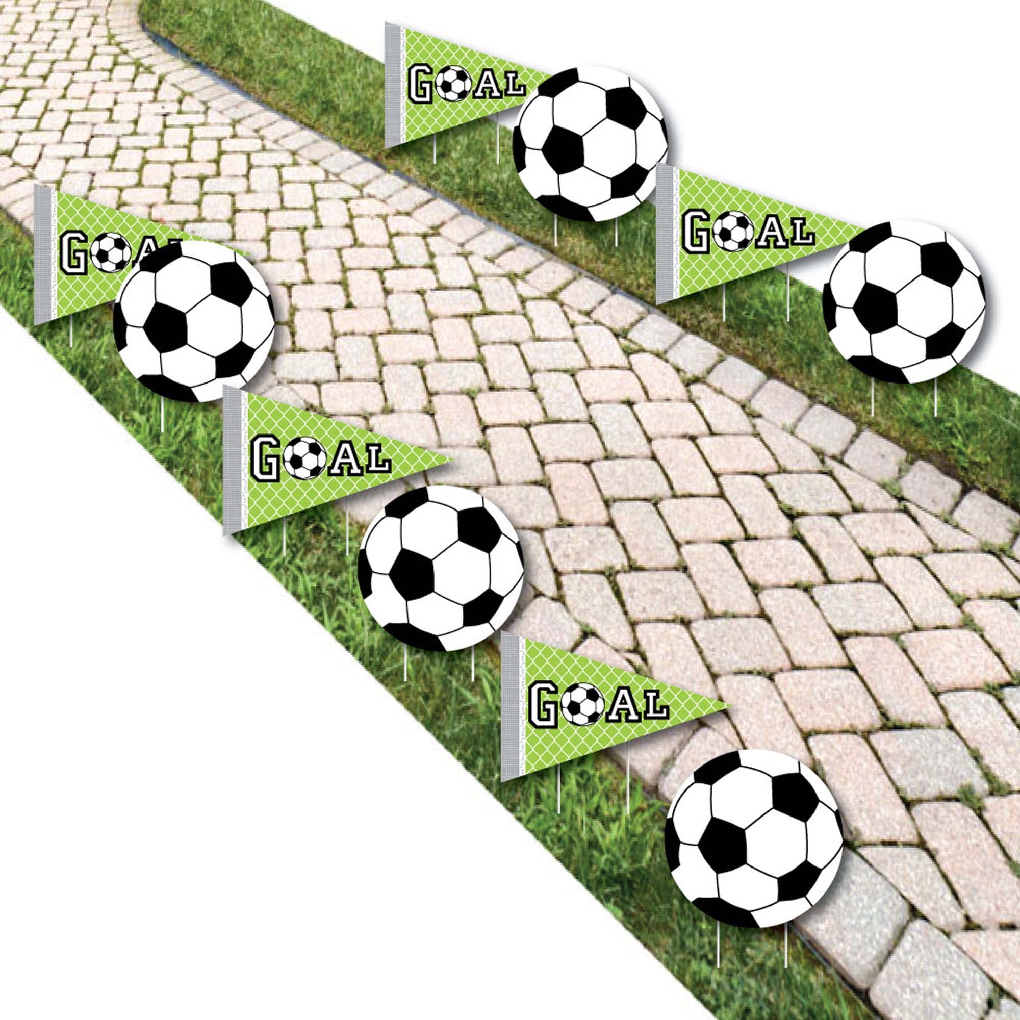 Amazon.com : Big Dot of Happiness Goaaal - Soccer Lawn Decorations ...
