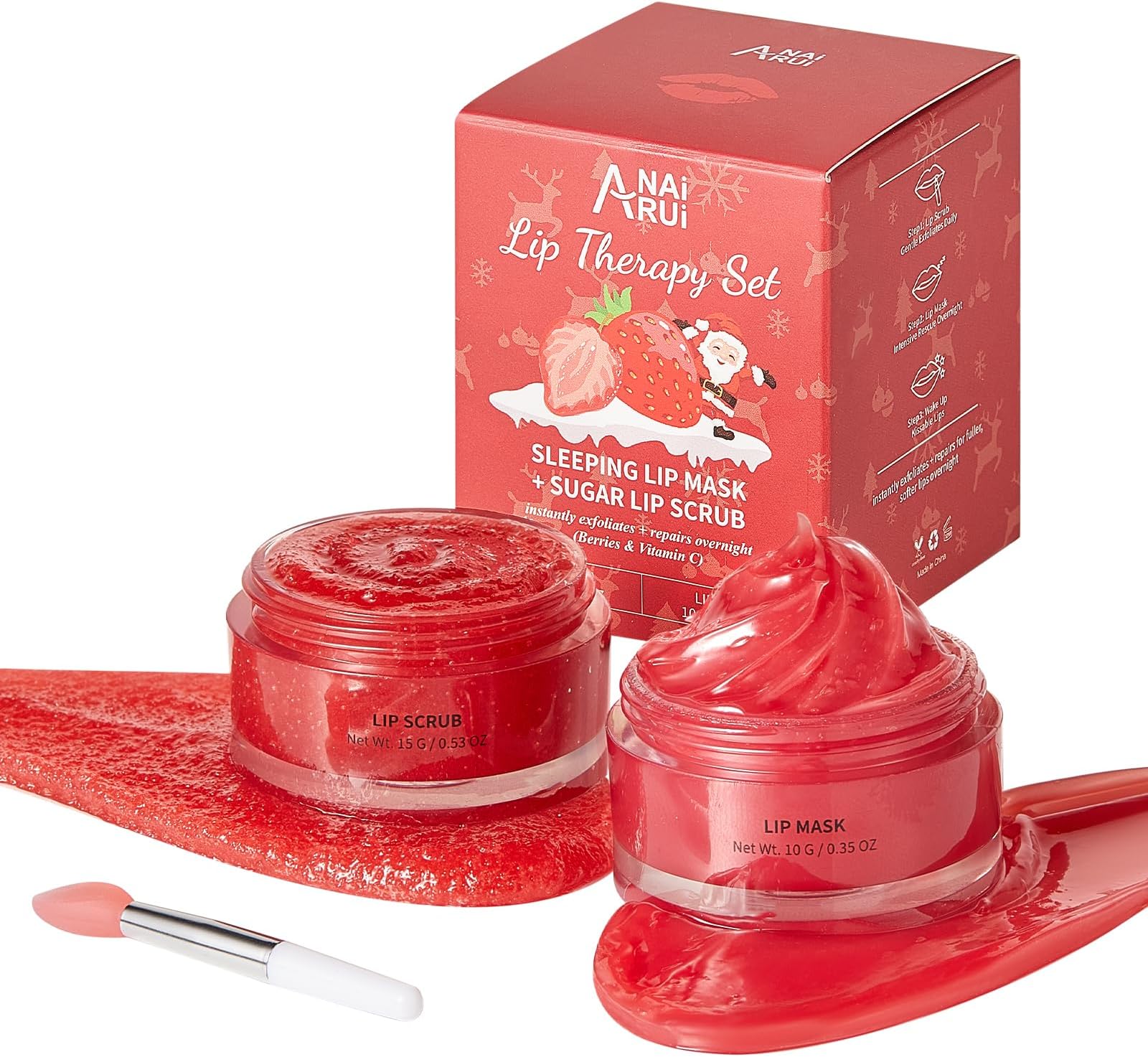 Amazon.com : ANAI RUI Lip Scrub & Lip Mask Holiday Gifts, Lip ...