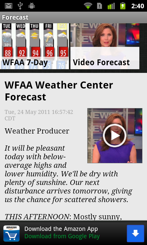 North Texas Weather from WFAA - App on Amazon Appstore