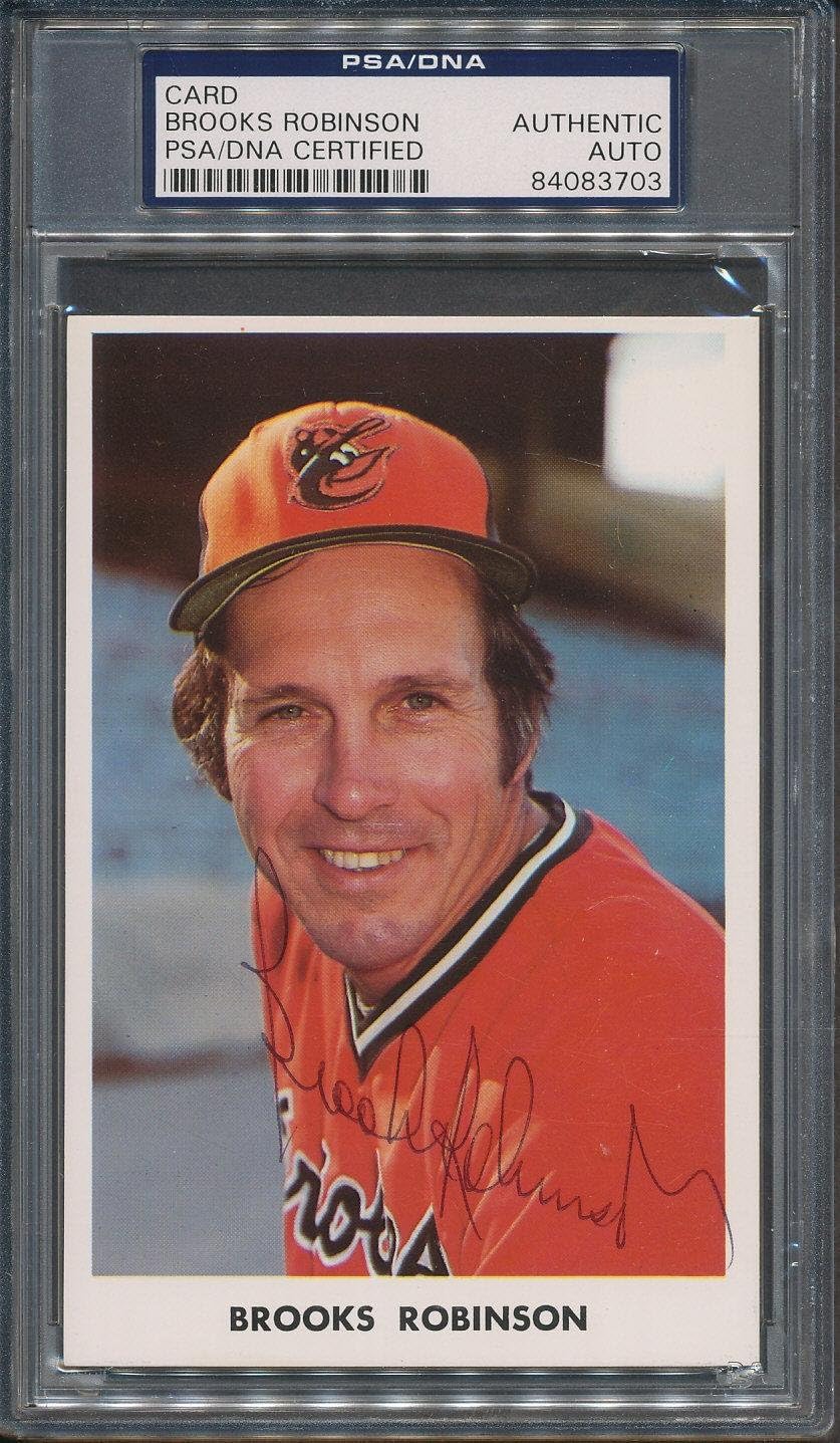 Brooks Robinson Signed Card PSA/DNA Certified Authentic Auto Autograph ...