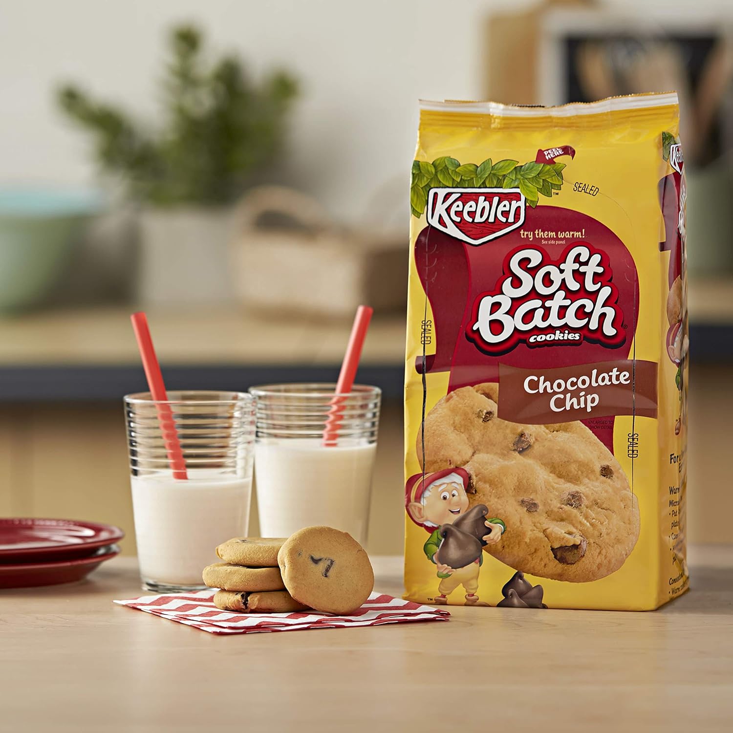 Buy Keebler Soft Batch Cookies, Chocolate Chip, 15 oz Tray Online at ...