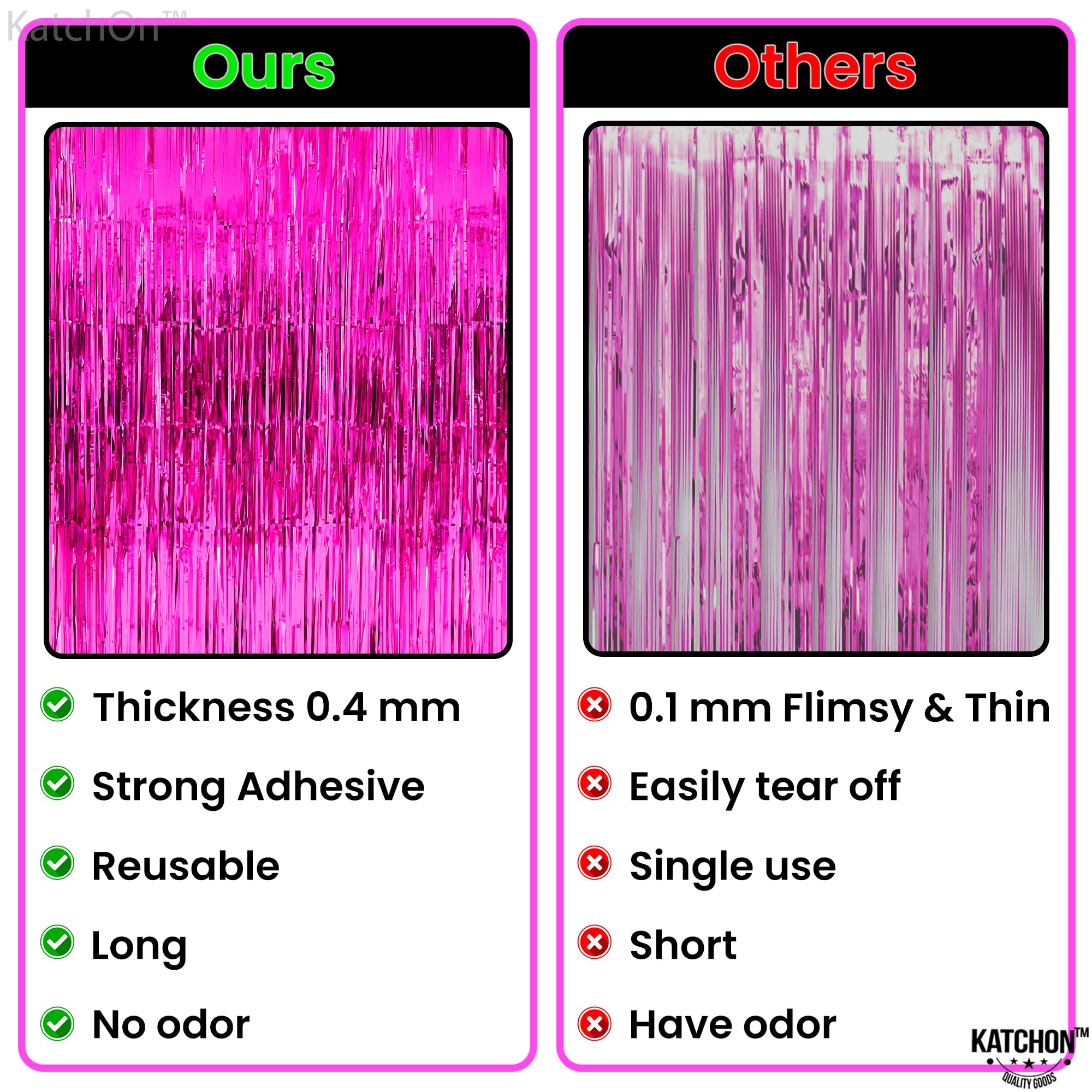 Snapklik.com : XtraLarge Hot Pink Fringe Backdrop - 64x8 Feet, Pack Of ...