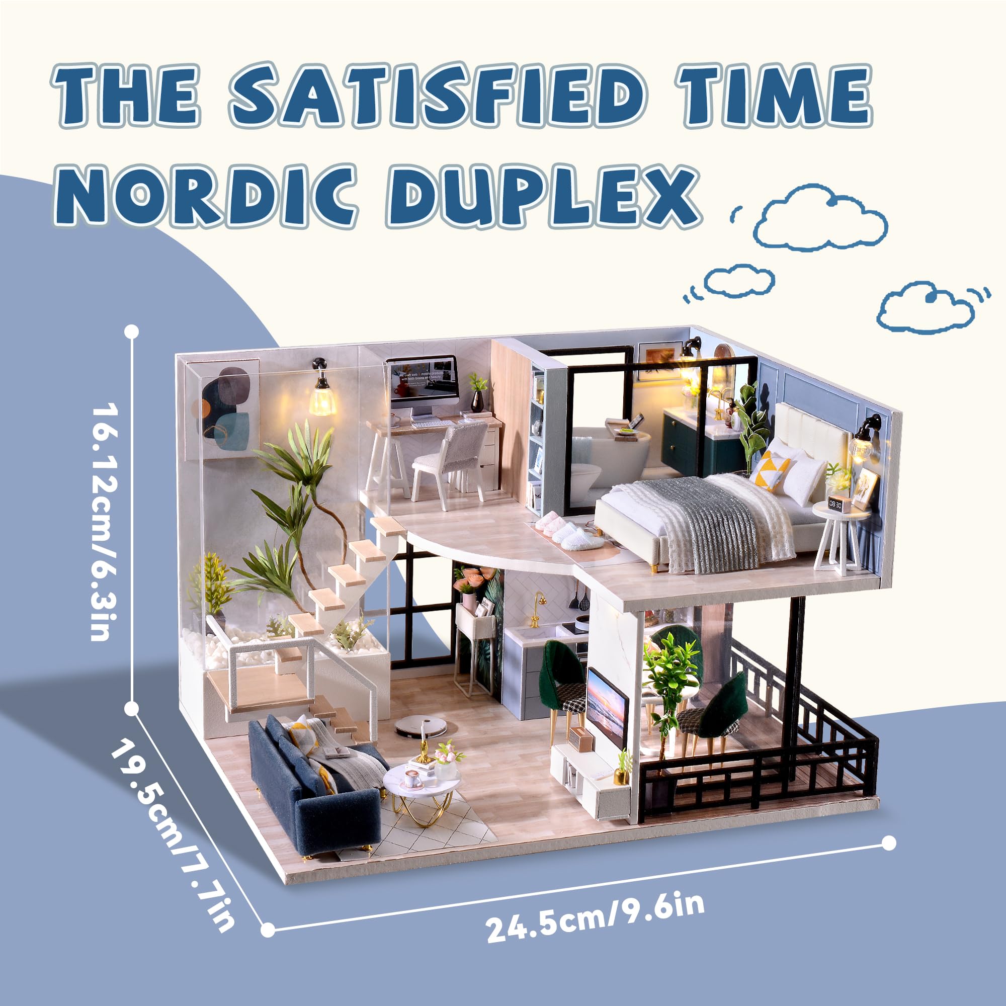 Snapklik.com : Flever Wooden DIY House Kit, Miniature