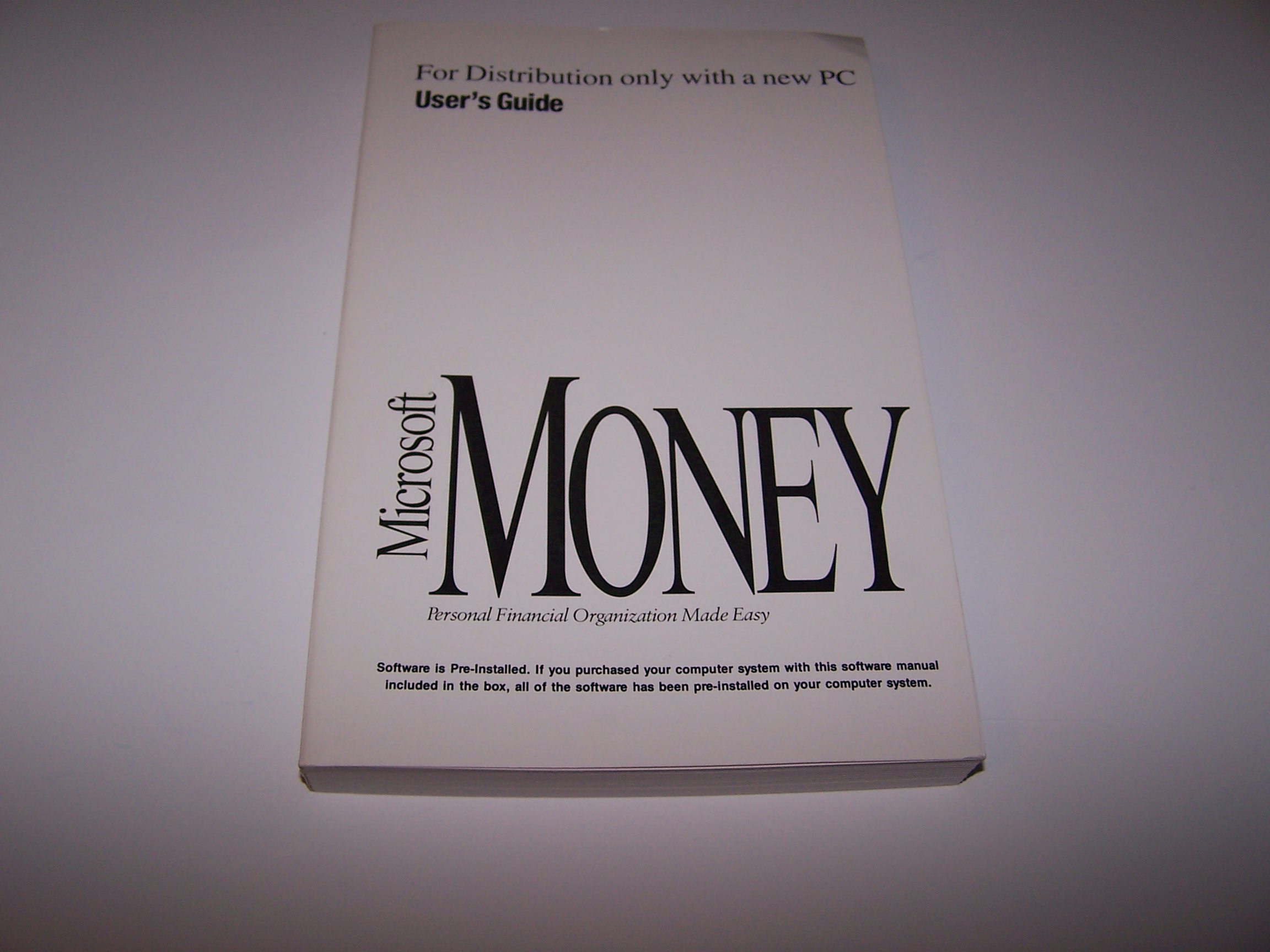 Amazon.com: MICROSOFT MONEY FOR WINDOWS VERSION 3.0 USER'S GUIDE: Bill ...
