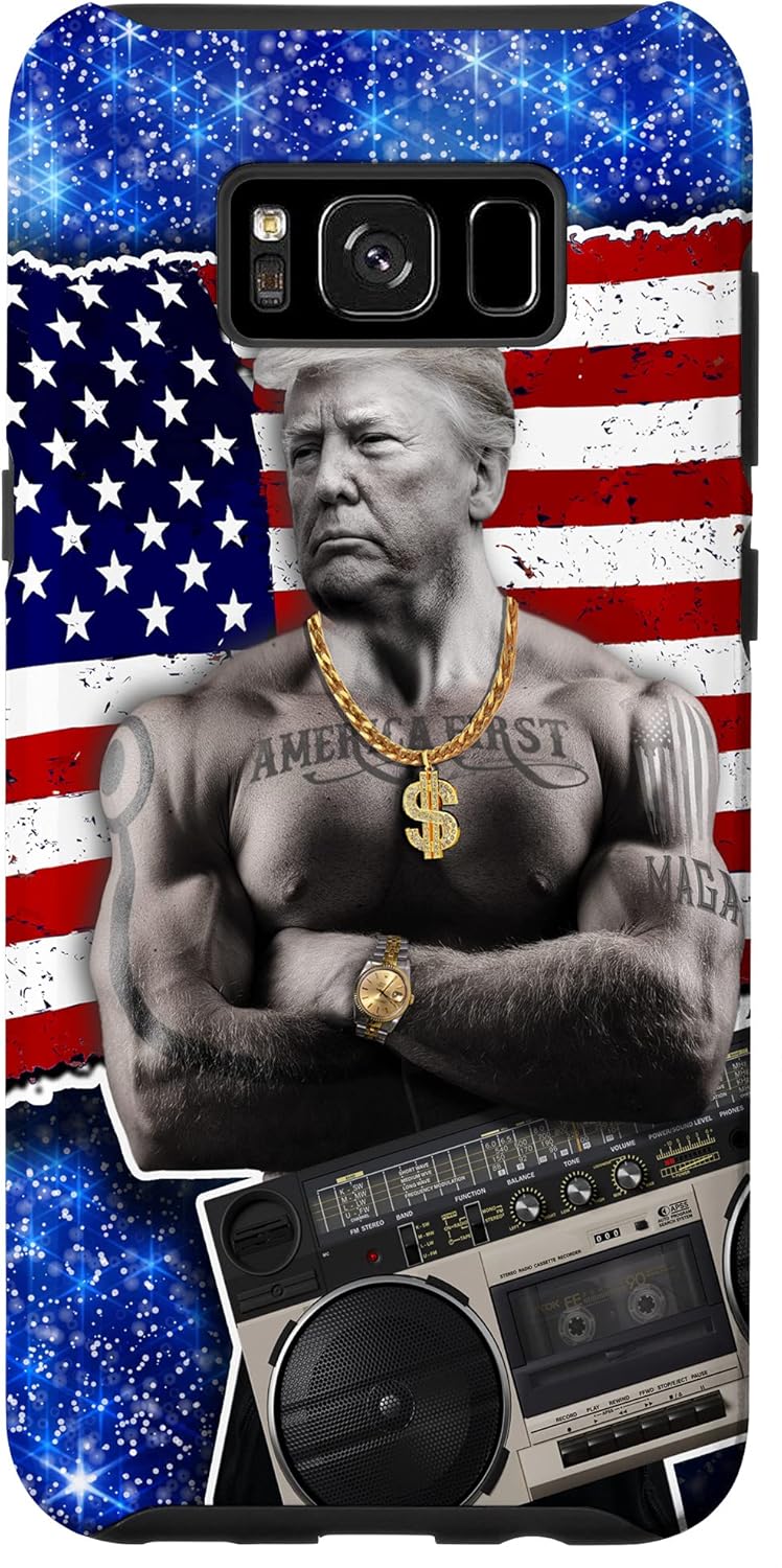 Amazon.com: Galaxy S8+ Donald Trump Gangster Hip-Hop Tattoo Muscles ...