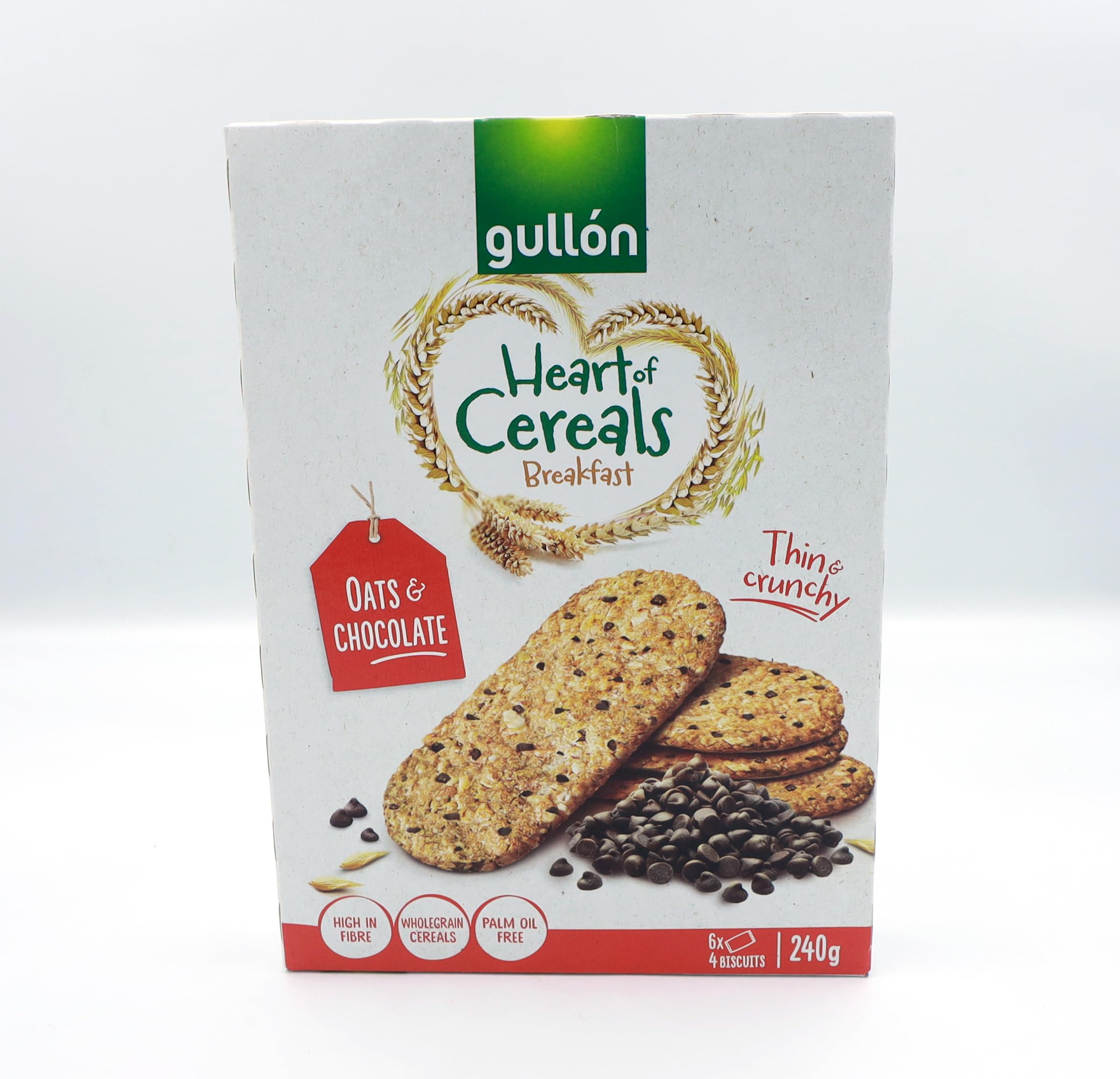 GULLON CUOR DI CEREALE OATS W/GRAINS CHOCO BISC 240G : Buy Online at ...