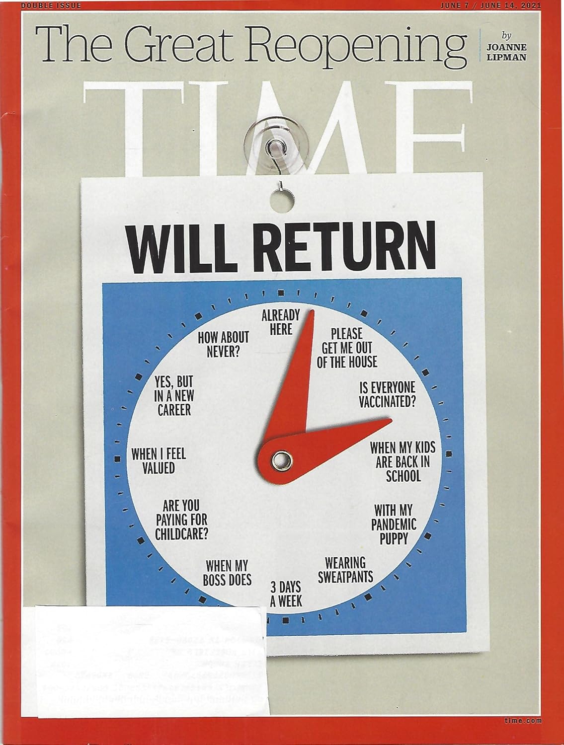 Time Magazine June 7 / June 14, 2021: The Great Reopening: Joanne ...