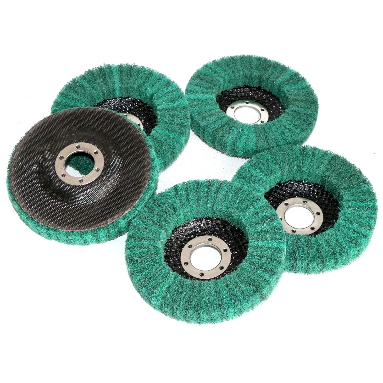 Snapklik.com : FPPO 5Pcs 4.5" X 7/8" Nylon Fiber Flap Disc Polishing ...