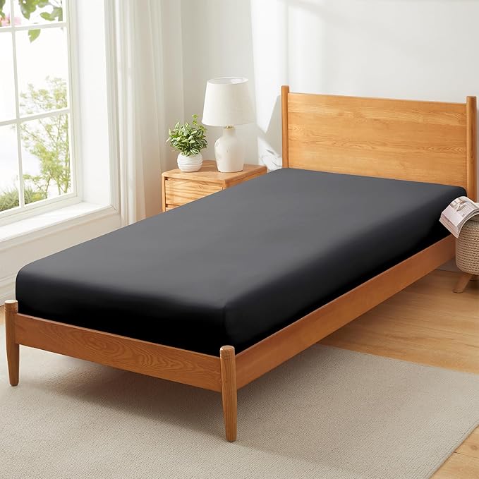 Amazon.com: Vonty 1Pcs Grey Cot Sheets 31" x 75" - 1800 Thread Count ...