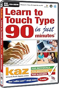 KAZ Version 20.5 - Learn To Touch Type in 90 Minutes (PC/Mac) : Amazon ...
