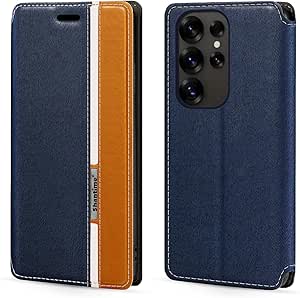 Amazon.com: Colorblock Invisible Magnetic PU Leather Flip Case Compatible with Samsung Galaxy ...