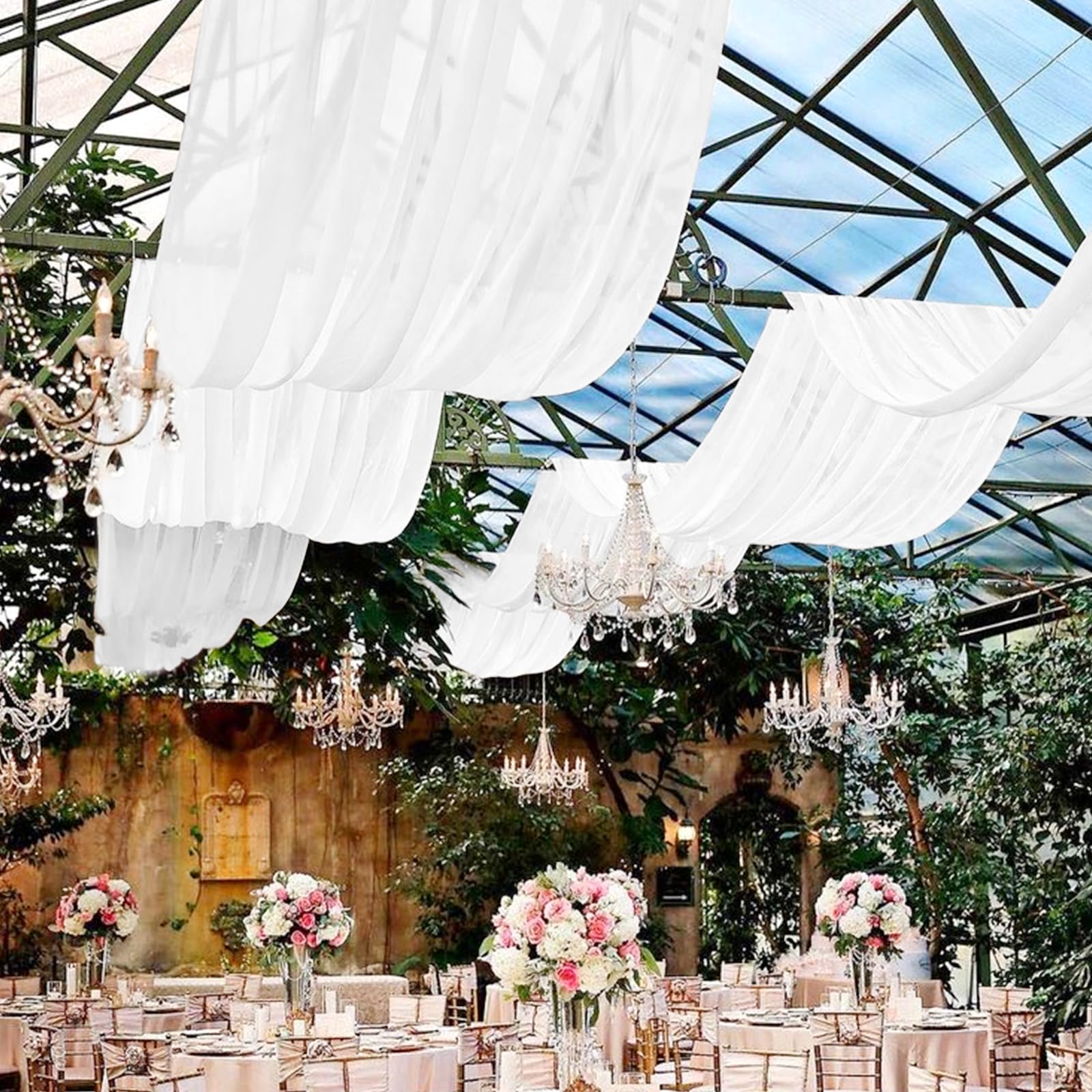 Modern White Ceiling Drape Fabric Events Draping | Home | Wedding