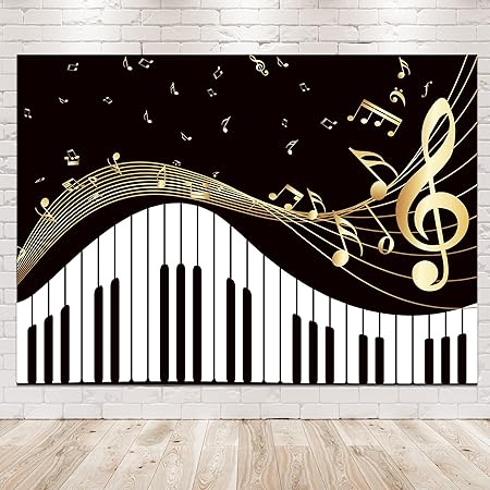 Amazon.com : KUKUSOUL 7x5ft Music Background Musical Notes Backdrops ...