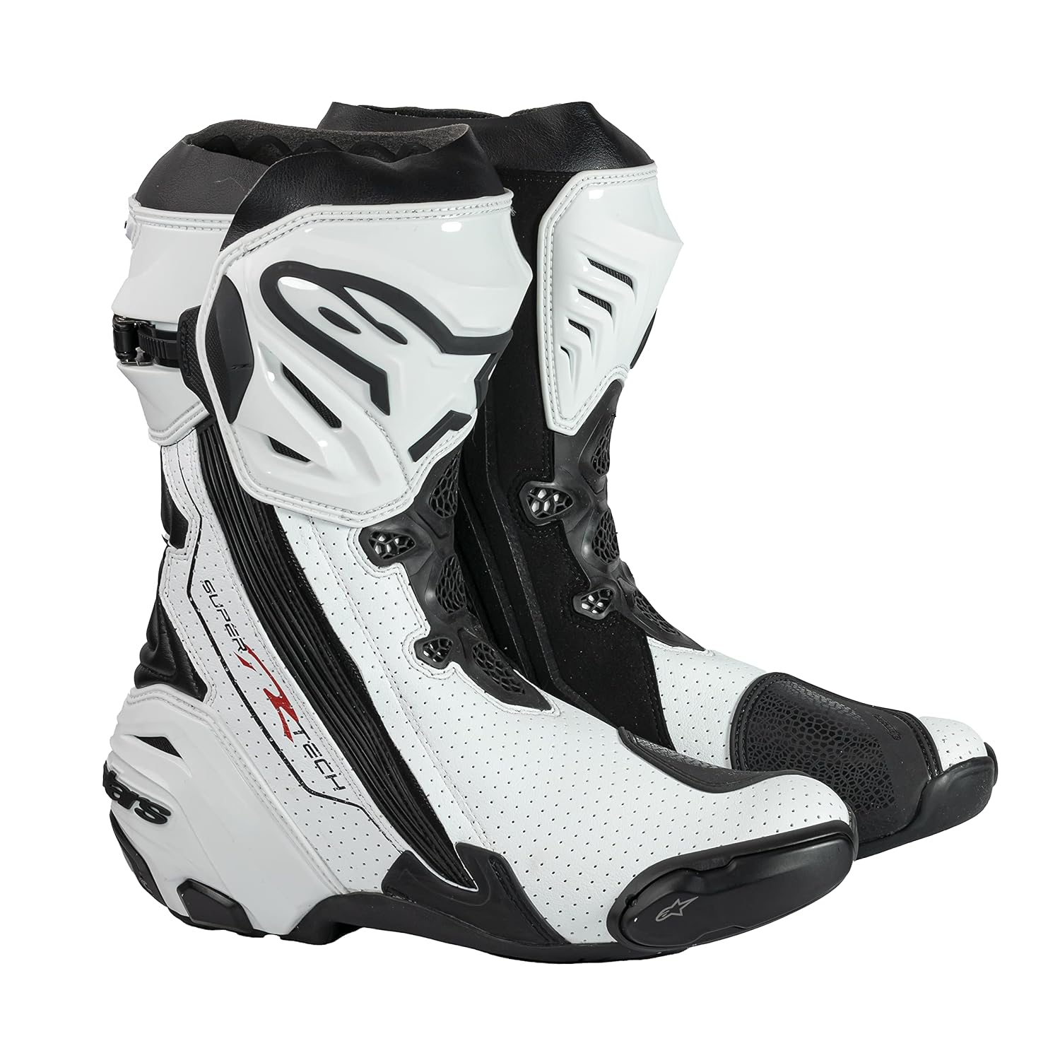 Alpinestars Unisex-adult Supertech R Riders Boots (Color-White Black ...
