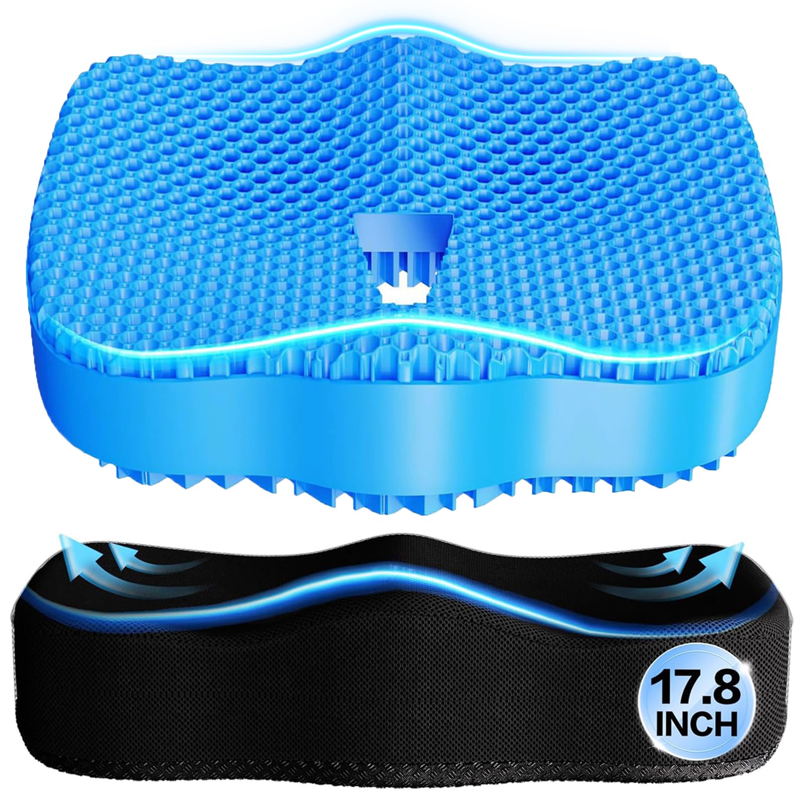 Amazon.com: Seat Cushion, Gel Wheelchair Seat Cushion Chair Pad Cushion ...