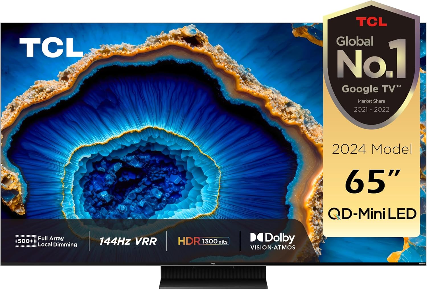 TCL 65 Inch TV, 4K QD-Mini LED, Smart TV, Google TV, Game Master 2.0 Dolby Vision IQ-Atmos HDR ...