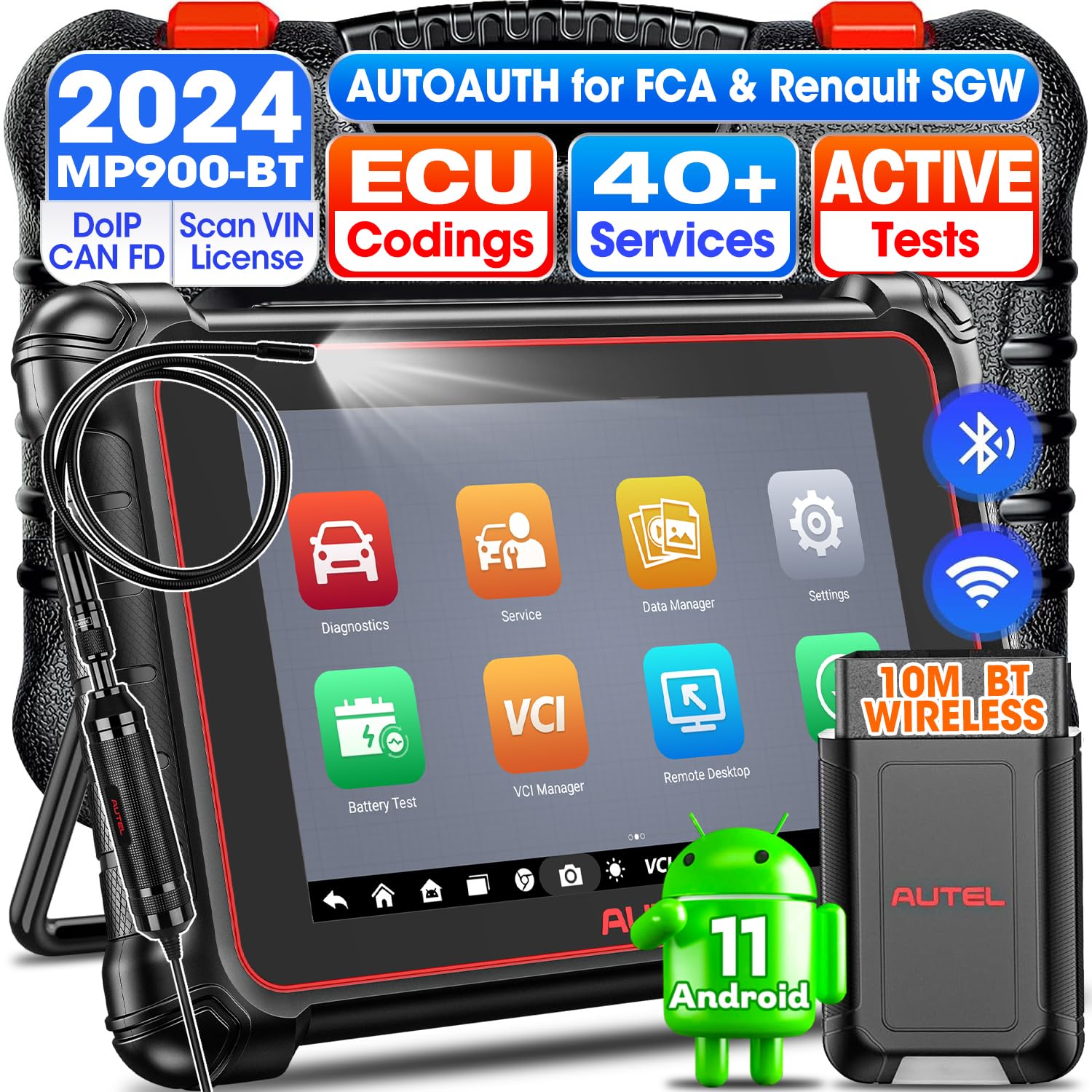 Buy AutelMaxiPRO MP900-BT Scanner w/ $60 MV108S - 2024 DoIP/CAN FD ...