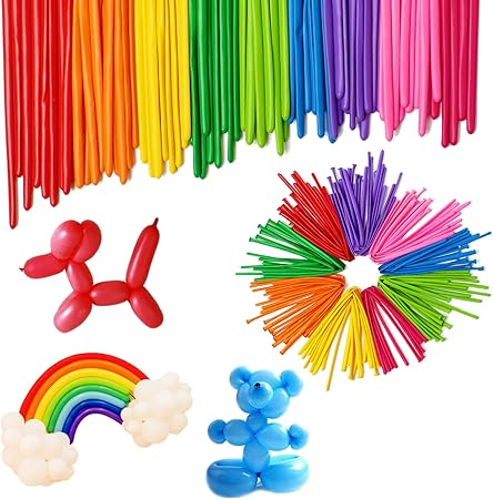 Amazon.com: 100Pcs Magic Balloons Kit, Colorful Long Latex Sculpture ...