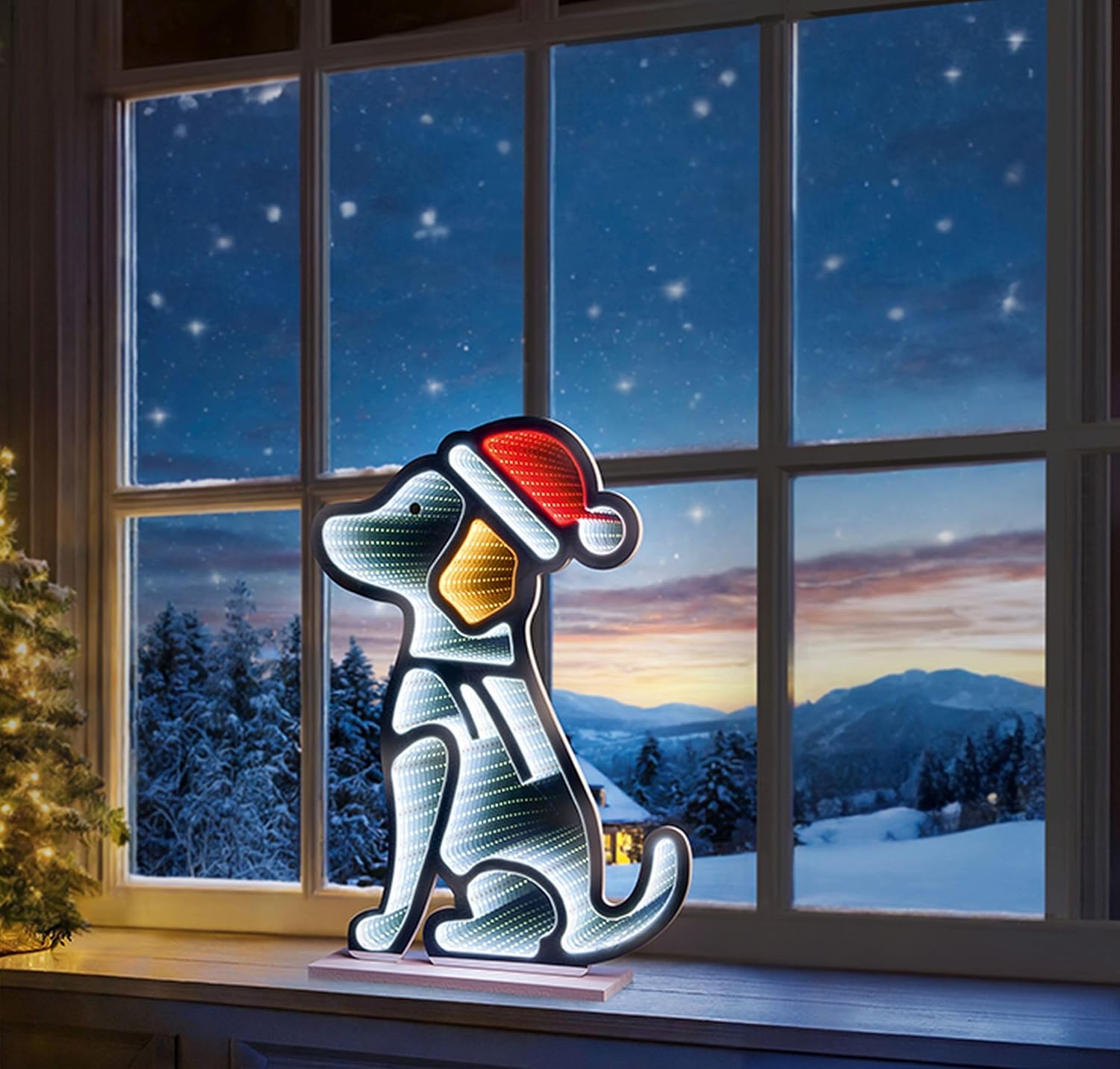 Premier Christmas dog infinity light - led mirror tunnel light - 3D ...