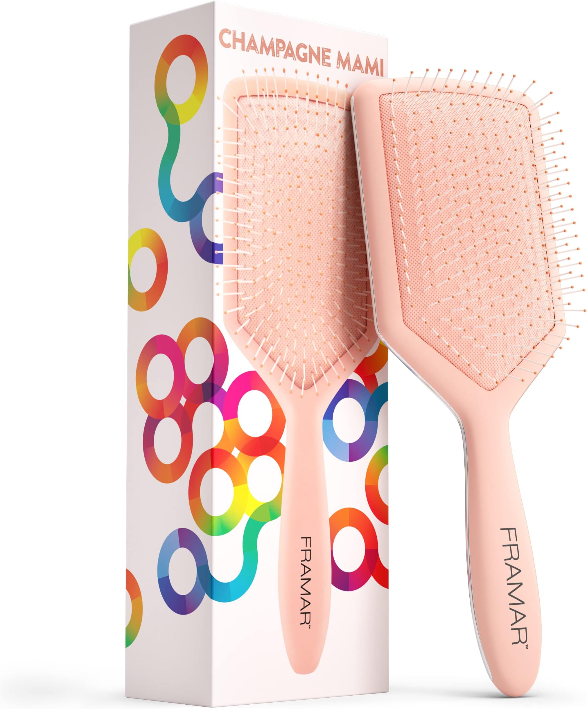 Amazon.com : Hair Brush Paddle Comb Leopard Print Cheetah Rose Gold for ...