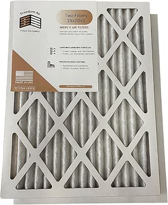 15X20x1- Pleated HVAC Furnace Air Filter- Merv 9- Pack of 2 - Amazon.com