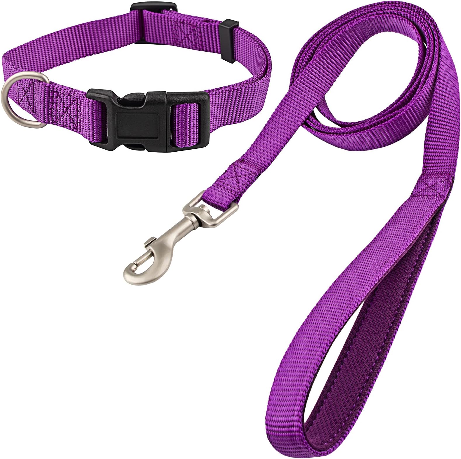 Dog Collar Leash Set Didog Paw Print Nylon Dog Collar & Leash Set For ...