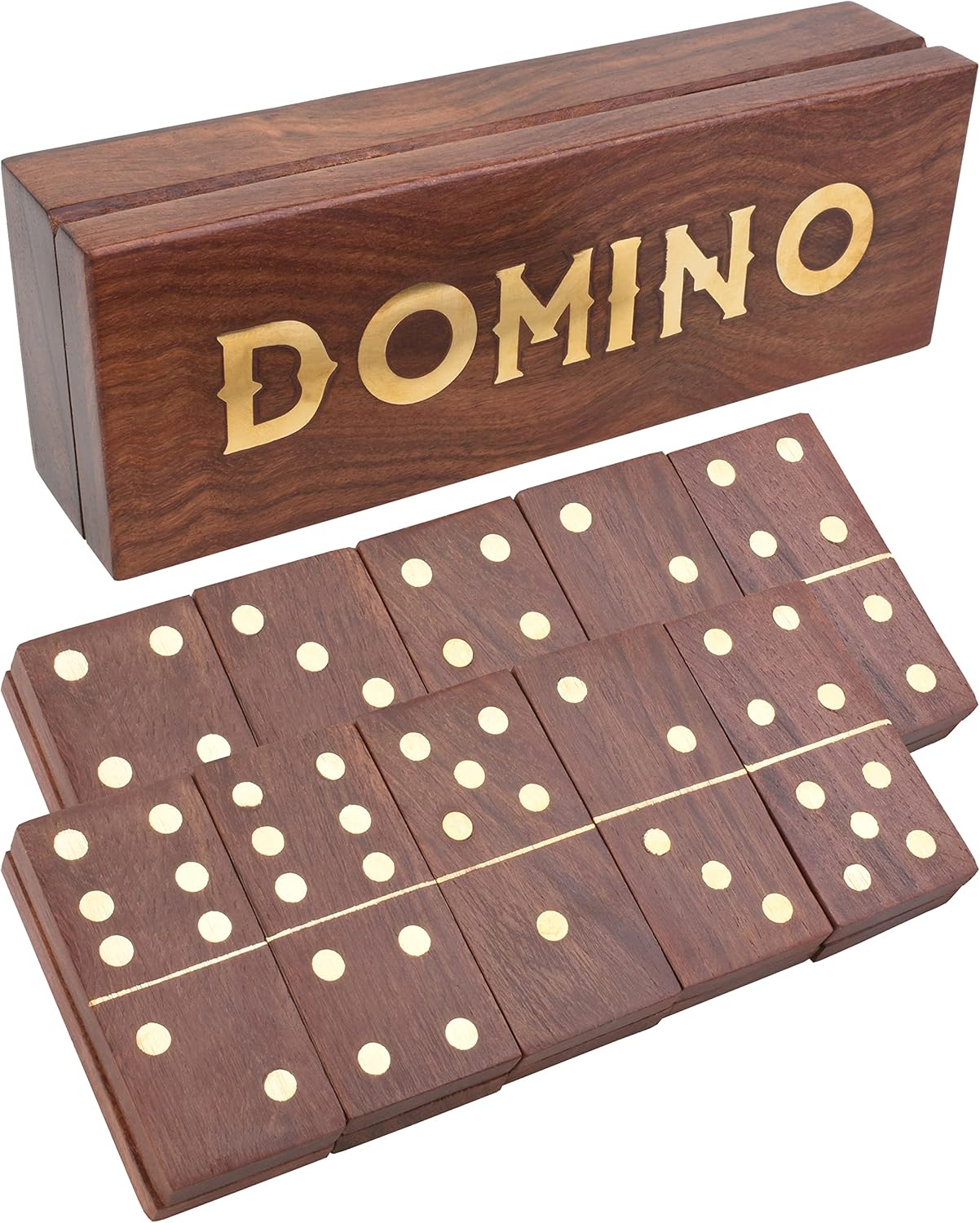 Amazon.com: Queensell Dominoes Double 6 for Family Games - Wooden ...