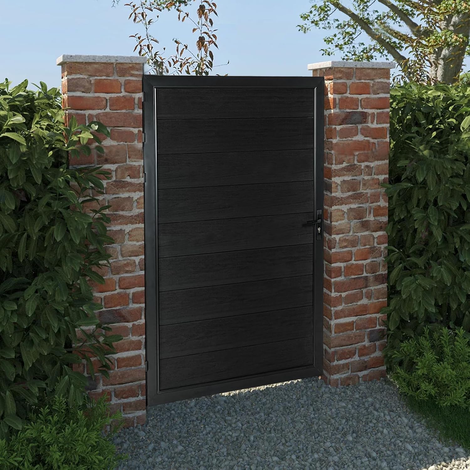 Amazon.com : Fencop Outdoor Fence Gate, 4(W)×6(H) Ft Wood Plastic ...