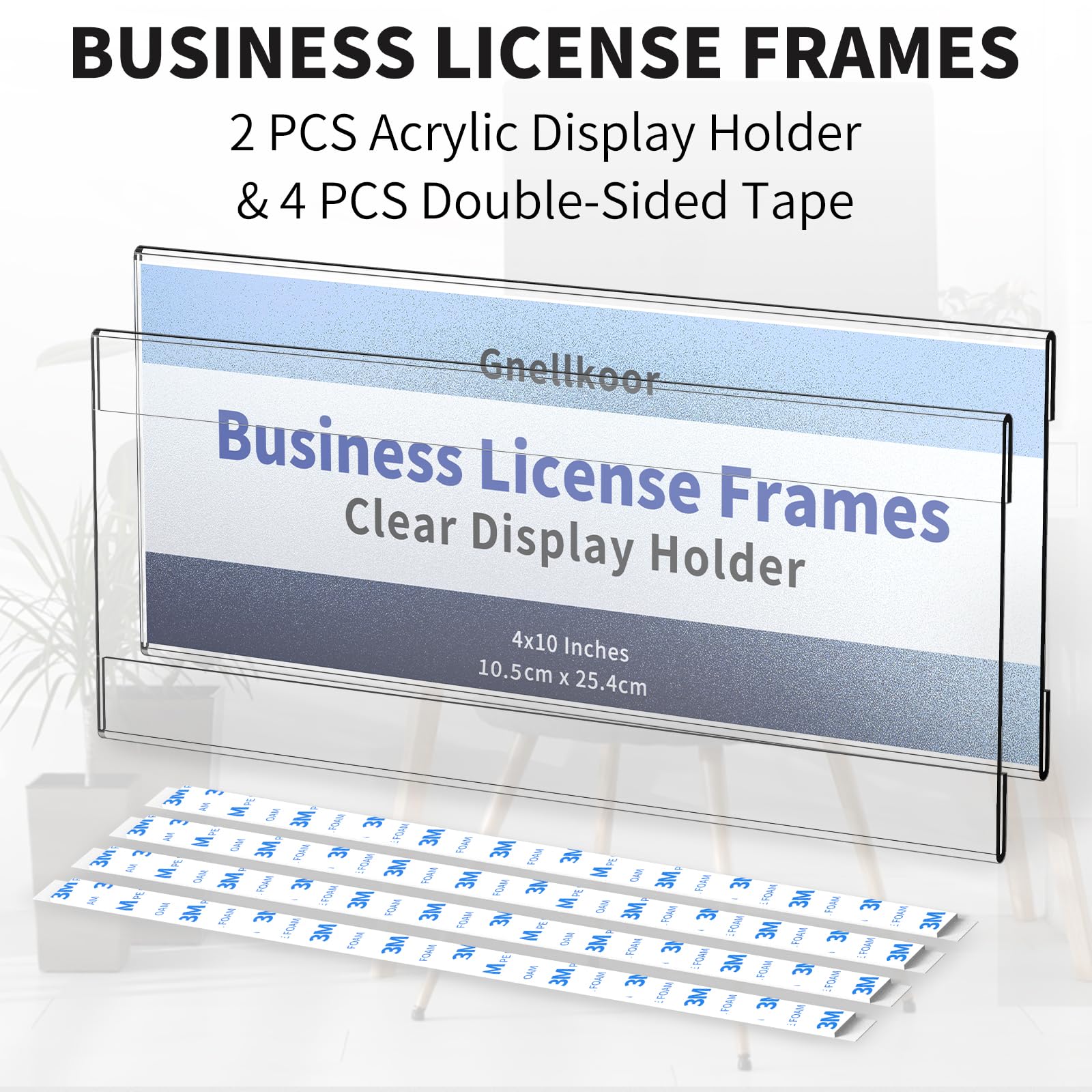 Snapklik.com : Business License Frame, 2PCS 4x10 Inch Acrylic Business ...