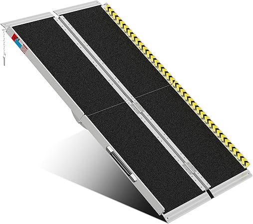 Amazon.com: WHALEMOTOR Portable Wheelchair Ramp 5FT, Anti-Slip Aluminum ...