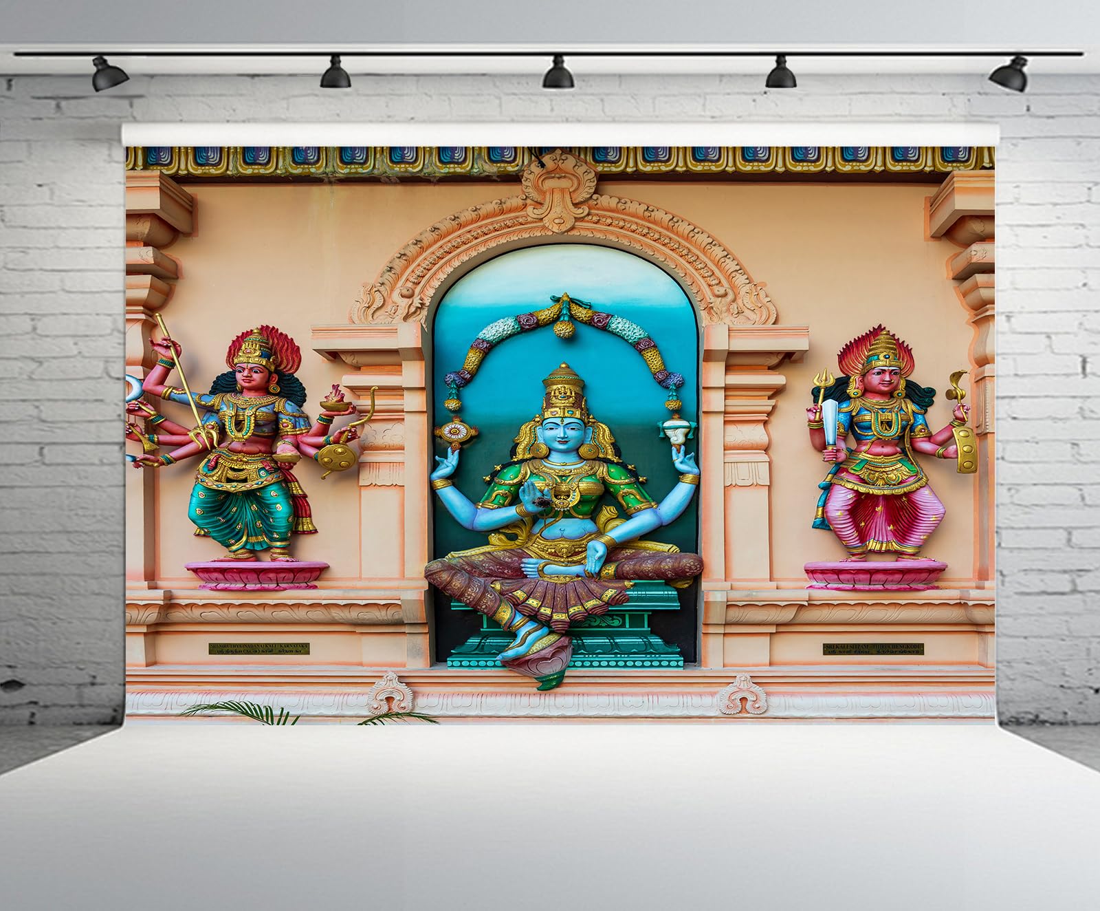 Amazon.com : CHNYWORK 5ftx3ft Indian Religious Deities Backdrop for ...