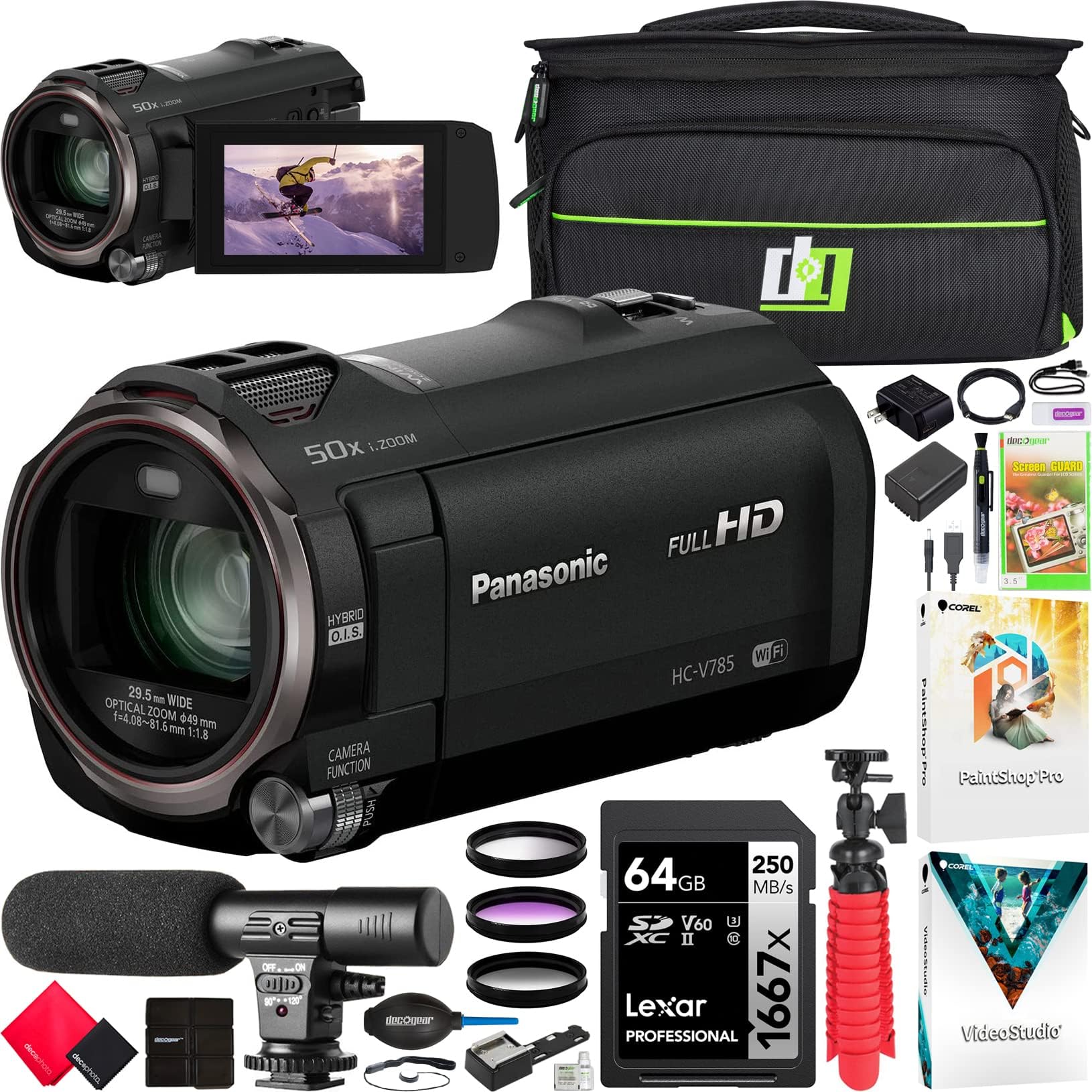 Amazon.com : Panasonic HC-V785K Full HD Camcorder Video Camera with 20X ...