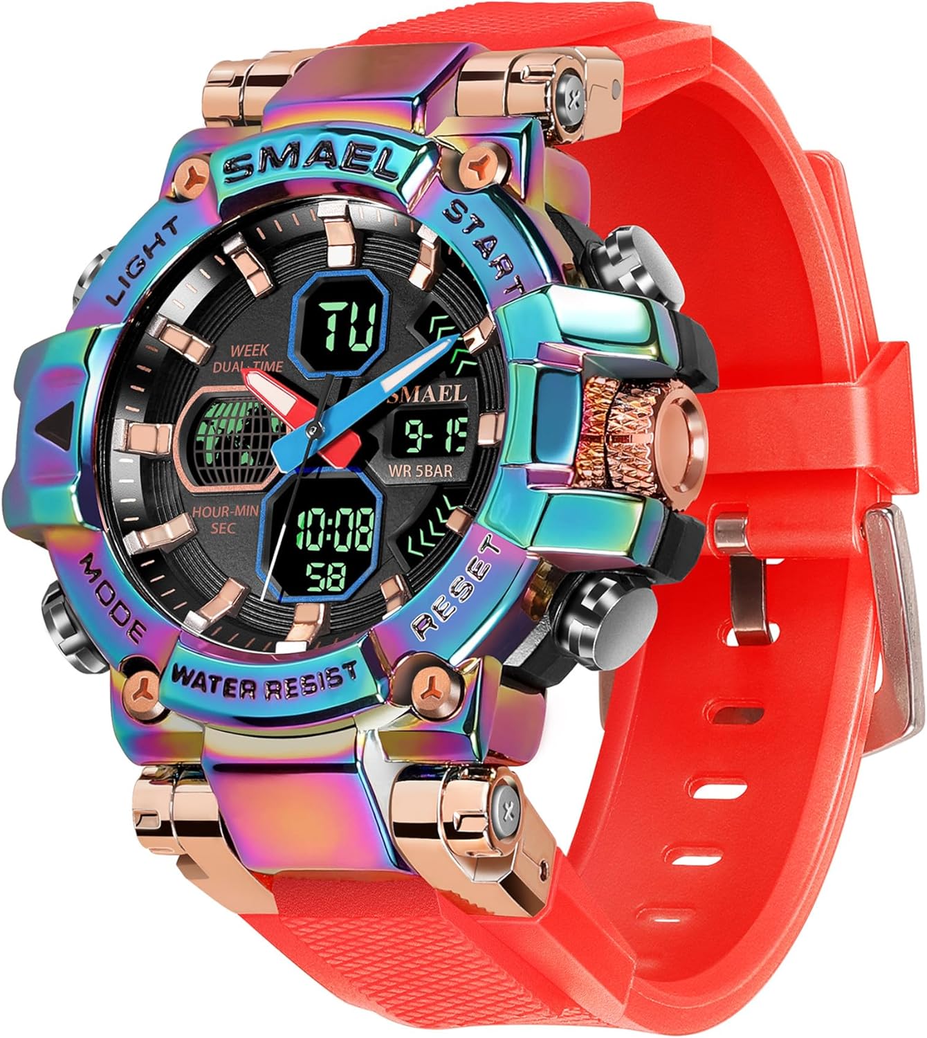 Forrader Men's Analog Sports Outdoor Watches, Colorful Alloy 50M ...