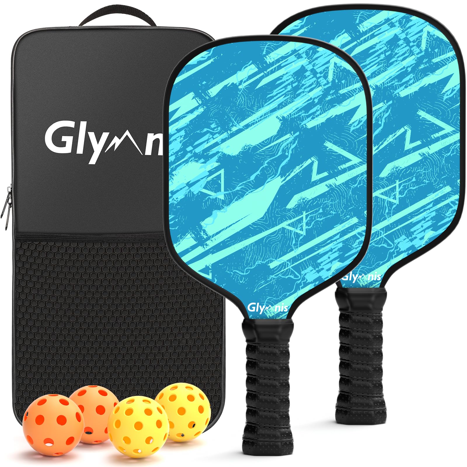 Amazon.com : Glymnis Pickleball Paddles Set of 2, Fiberglass Surface ...