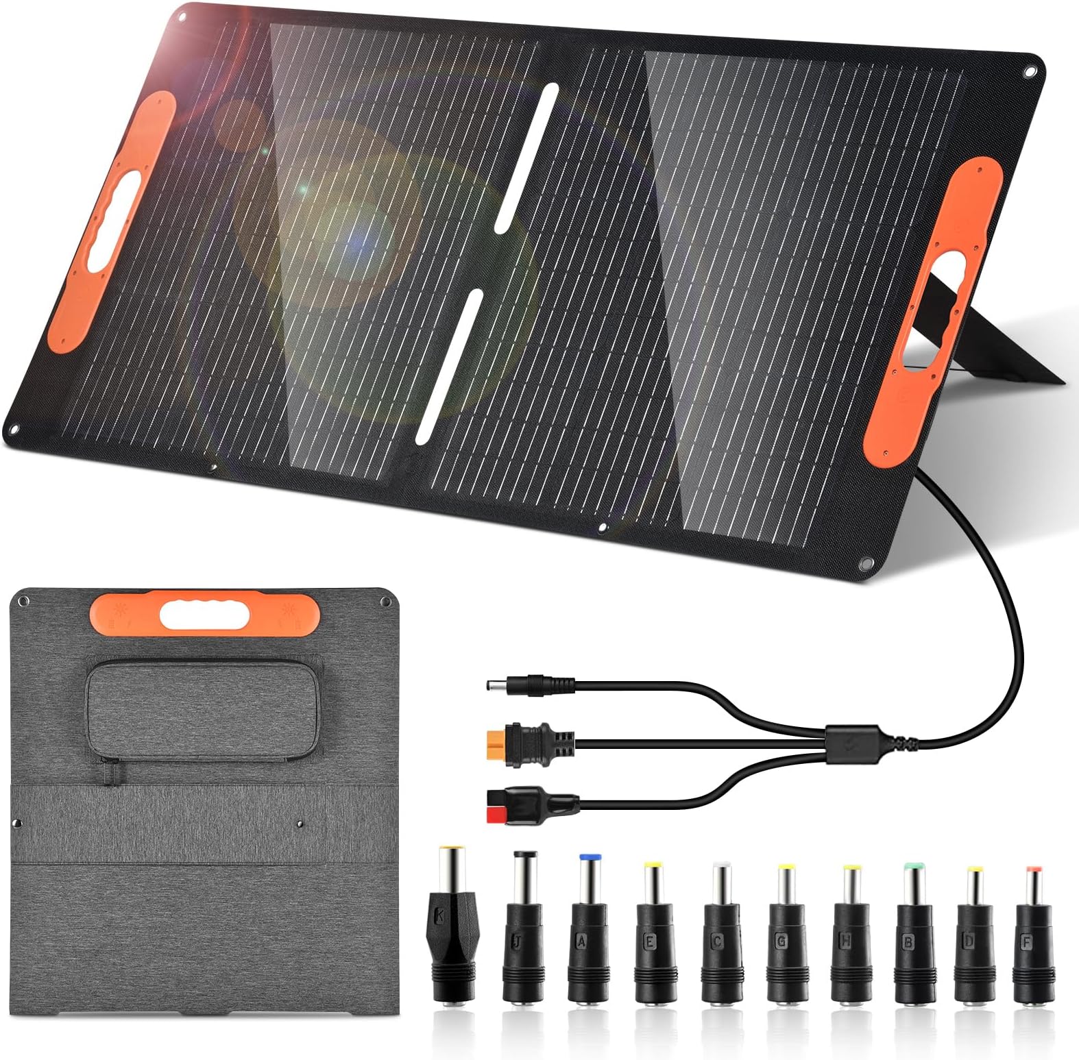 Amazon.co.jp: Anker Solix PS100 Portable Solar Panel ソーラーパネル 100W 防塵防水 ...