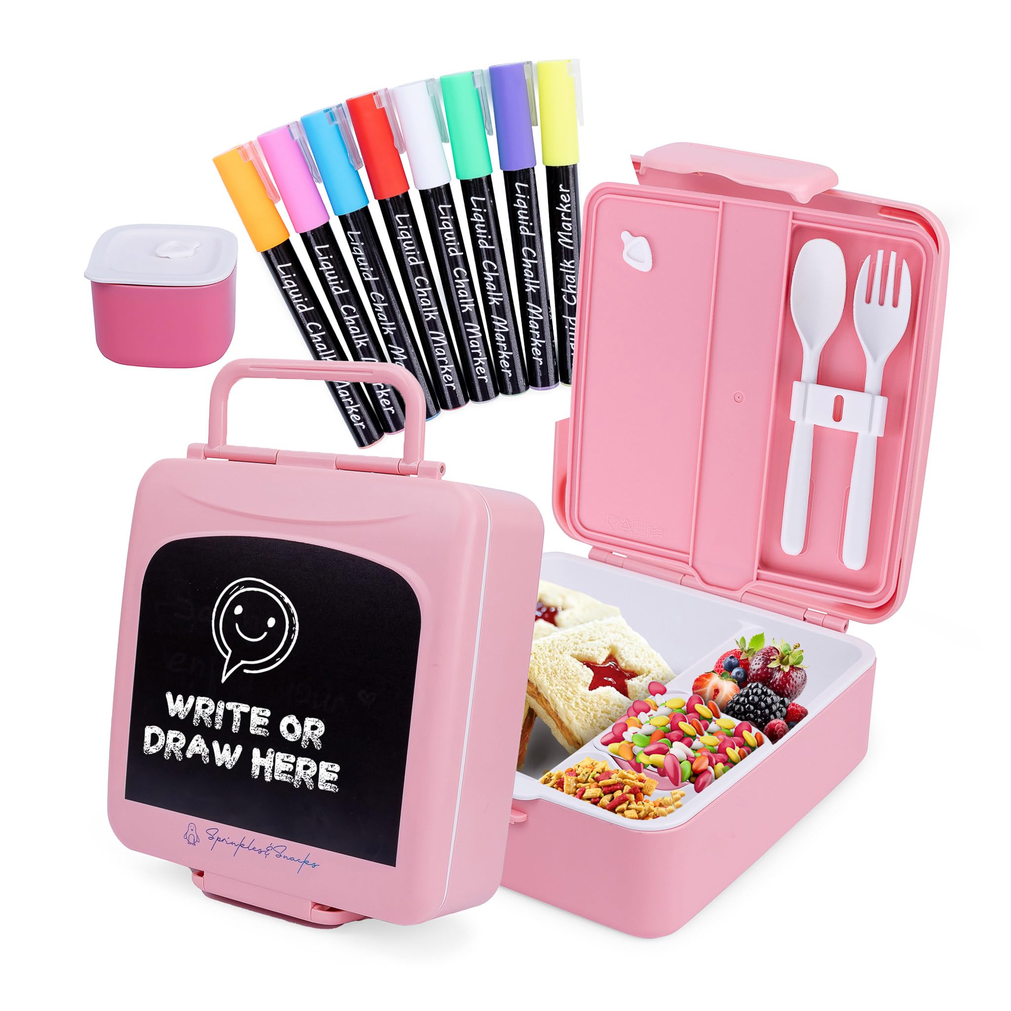 Amazon.com: Chalkboard Kid Lunch Box for Girls & Boys - Leak-Proof Kids ...