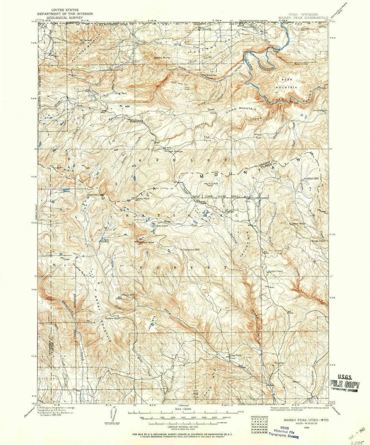 Amazon.com : YellowMaps Marsh Peak UT topo map, 1:125000 Scale, 30 X 30 ...