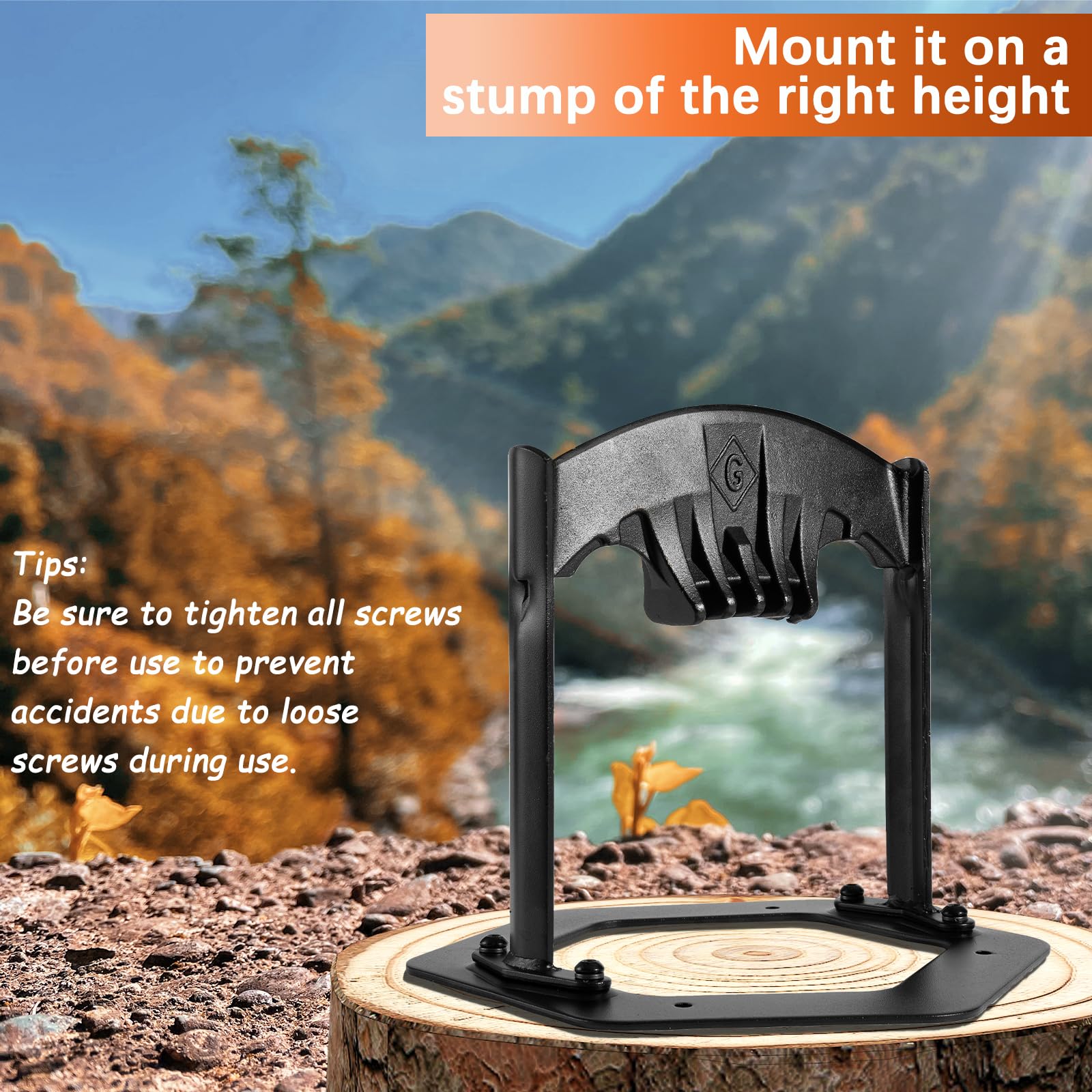 Cast Steel Wood Splitter Gardguard Manual Log Splitter Stand - Heavy ...